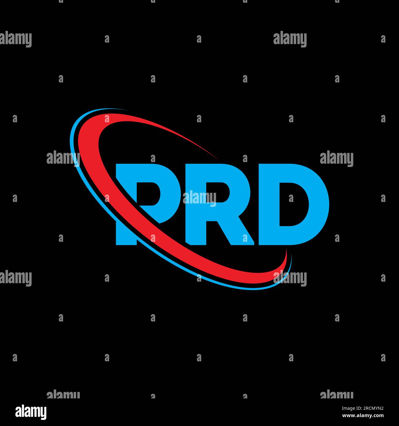 Logo PRD. Lettre PRD. Logo de la lettre PRD. Initiales PRD logo lié ...