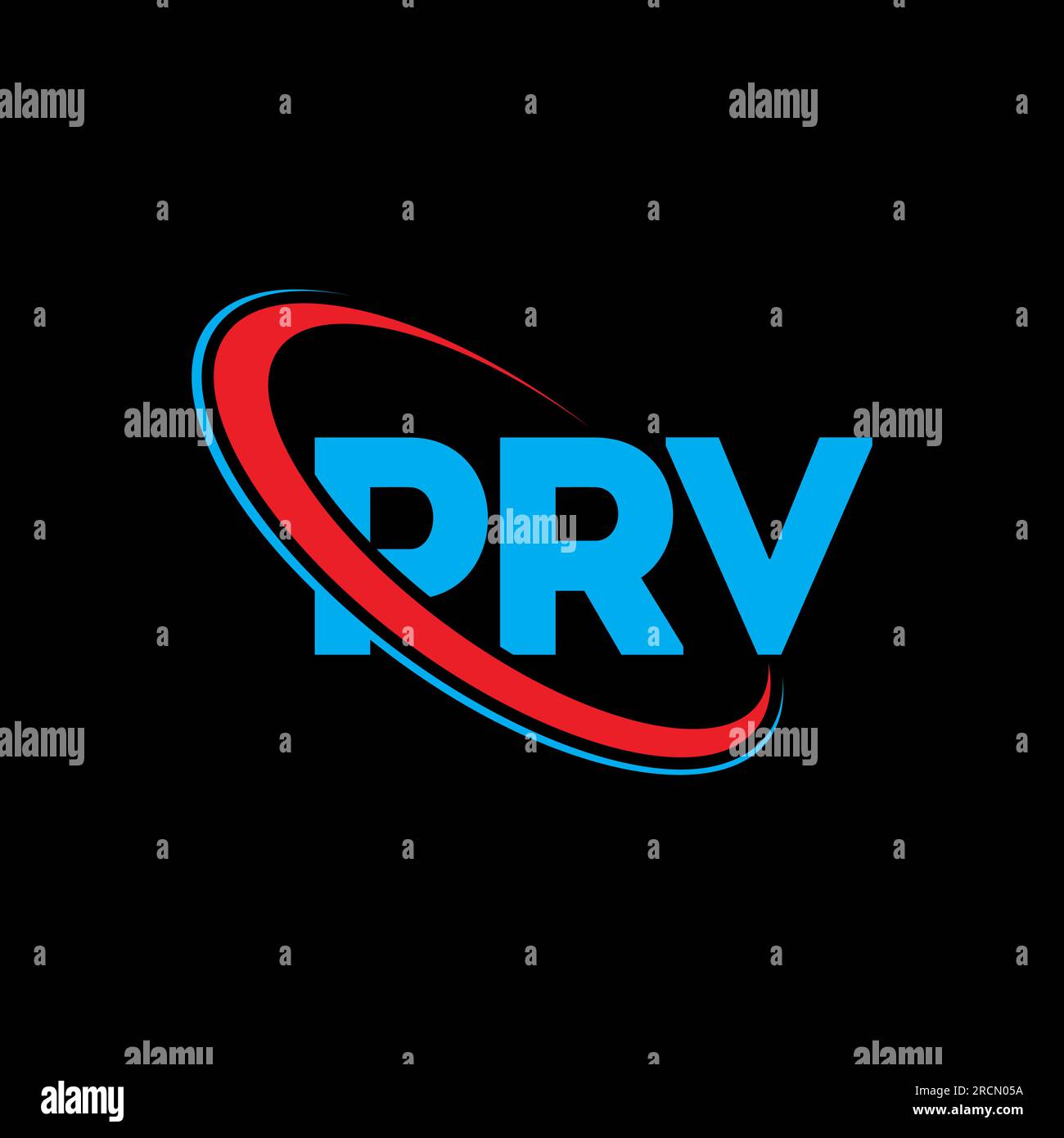 Logo PRV. Lettre PRV. Logo de la lettre PRV. Initiales PRV logo lié ...