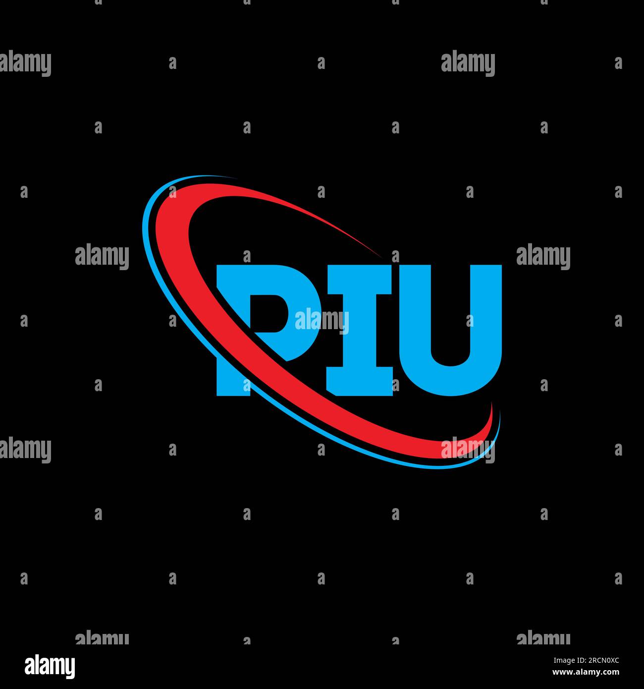 Logo PIU. Lettre PIU. Logo de la lettre PIU. Initiales PIU logo lié ...