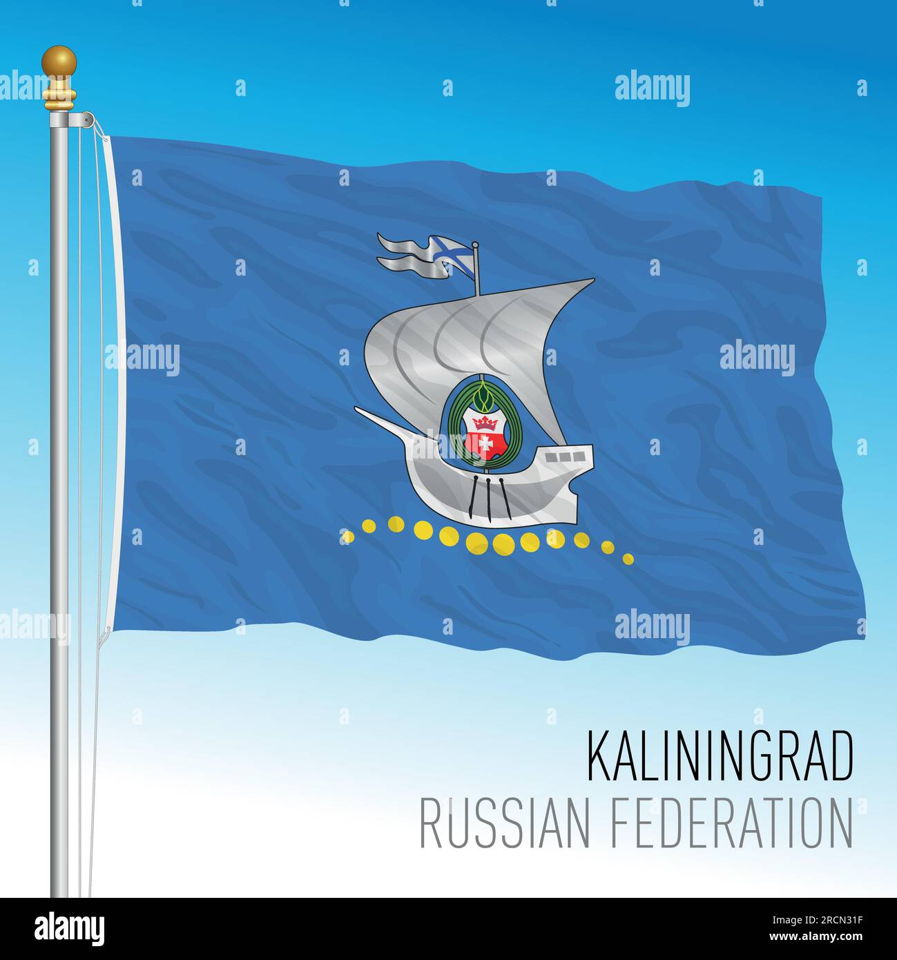 Drapeau de kaliningrad Banque d'images vectorielles - Alamy
