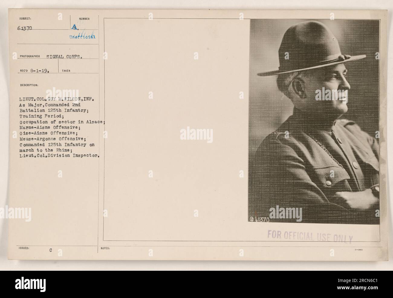 Lieutenant col guy m wilson Banque de photographies et d’images à haute ...