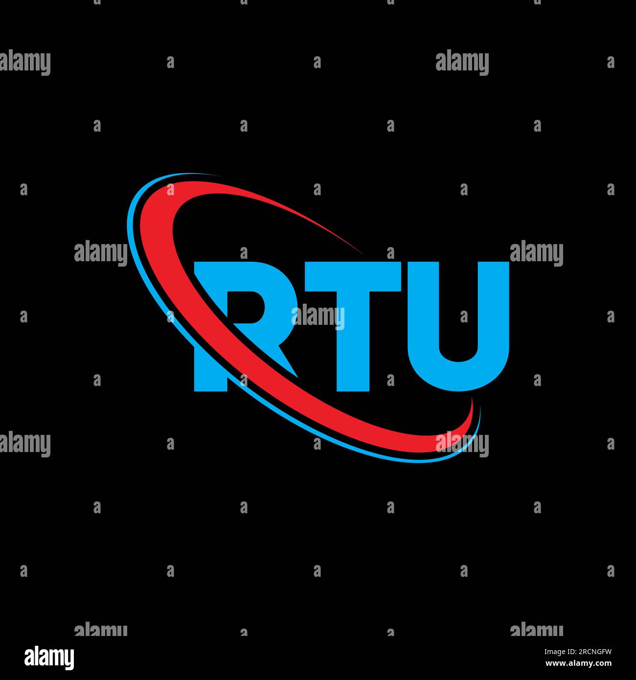 Logo RTU. Lettre RTU. Logo de la lettre RTU. Initiales RTU logo lié à ...