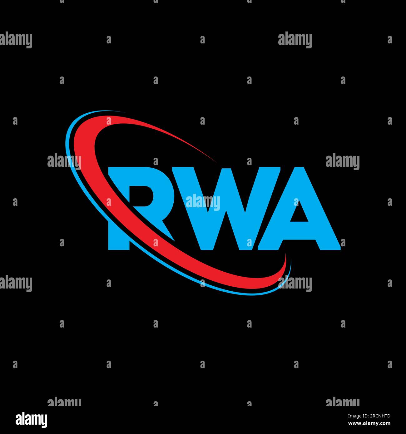 Logo RWA. Lettre RWA. Logo de la lettre RWA. Initiales RWA logo lié à ...