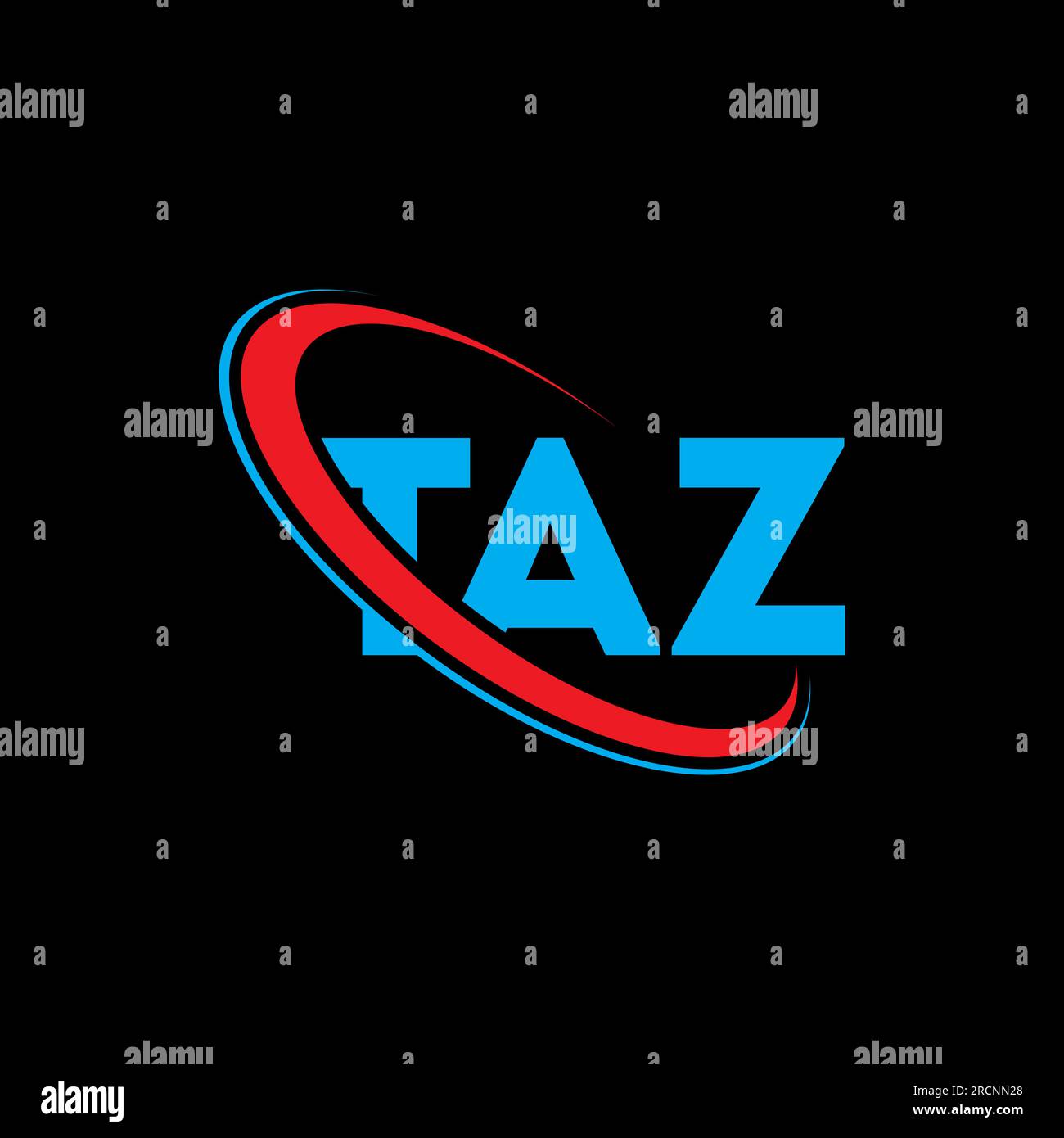 Logo TAZ. Lettre TAZ. Logo de la lettre TAZ. Initiales TAZ logo lié ...