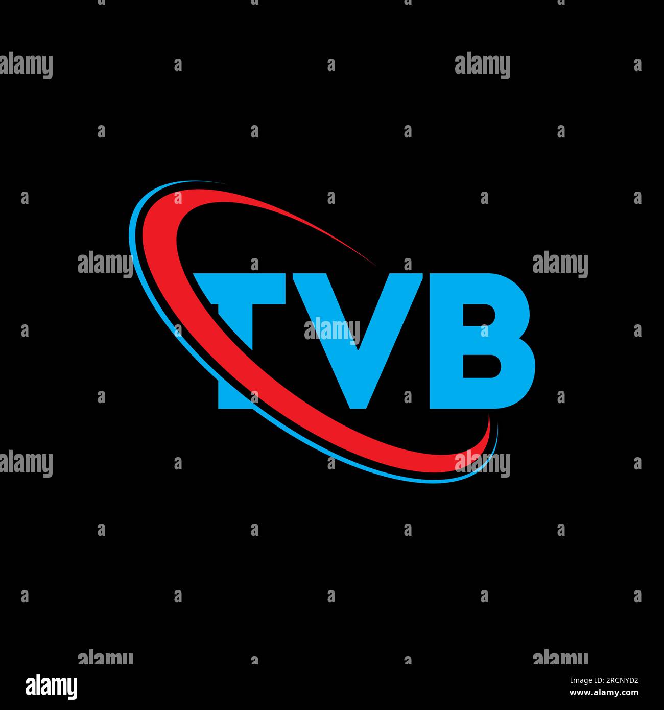 Logo TVB. Lettre TVB. Logo de la lettre TVB. Initiales logo TVB lié à ...