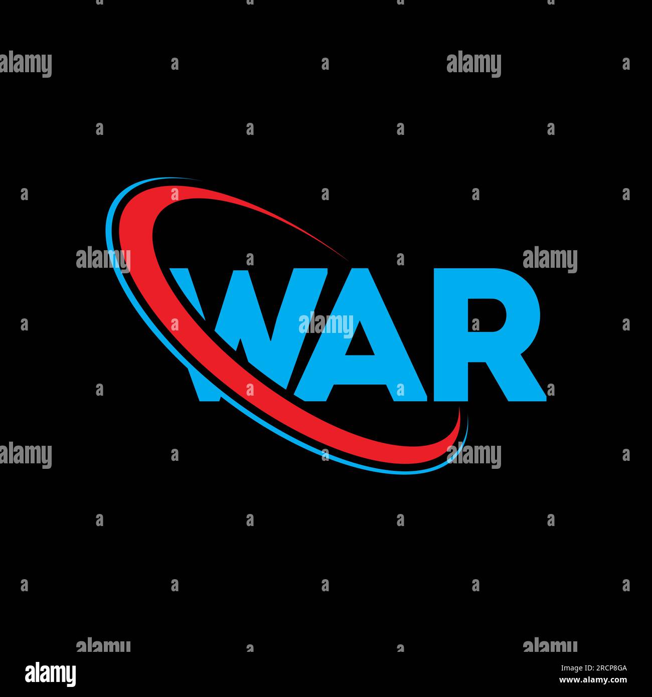 Logo WAR. Lettre DE GUERRE. Logo lettre de GUERRE. Initiales logo DE ...