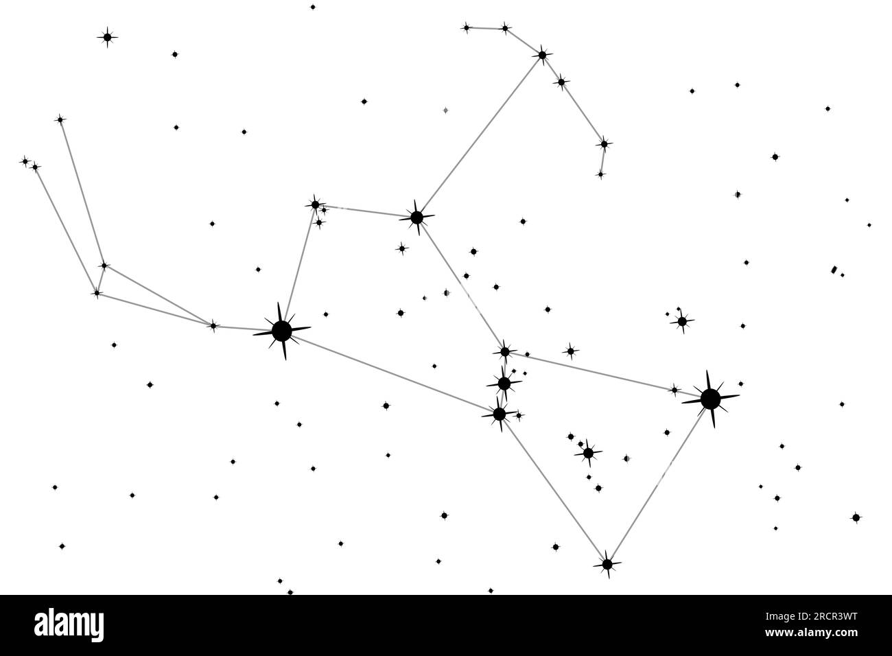 Orion constellation illustration Banque d'images détourées - Alamy