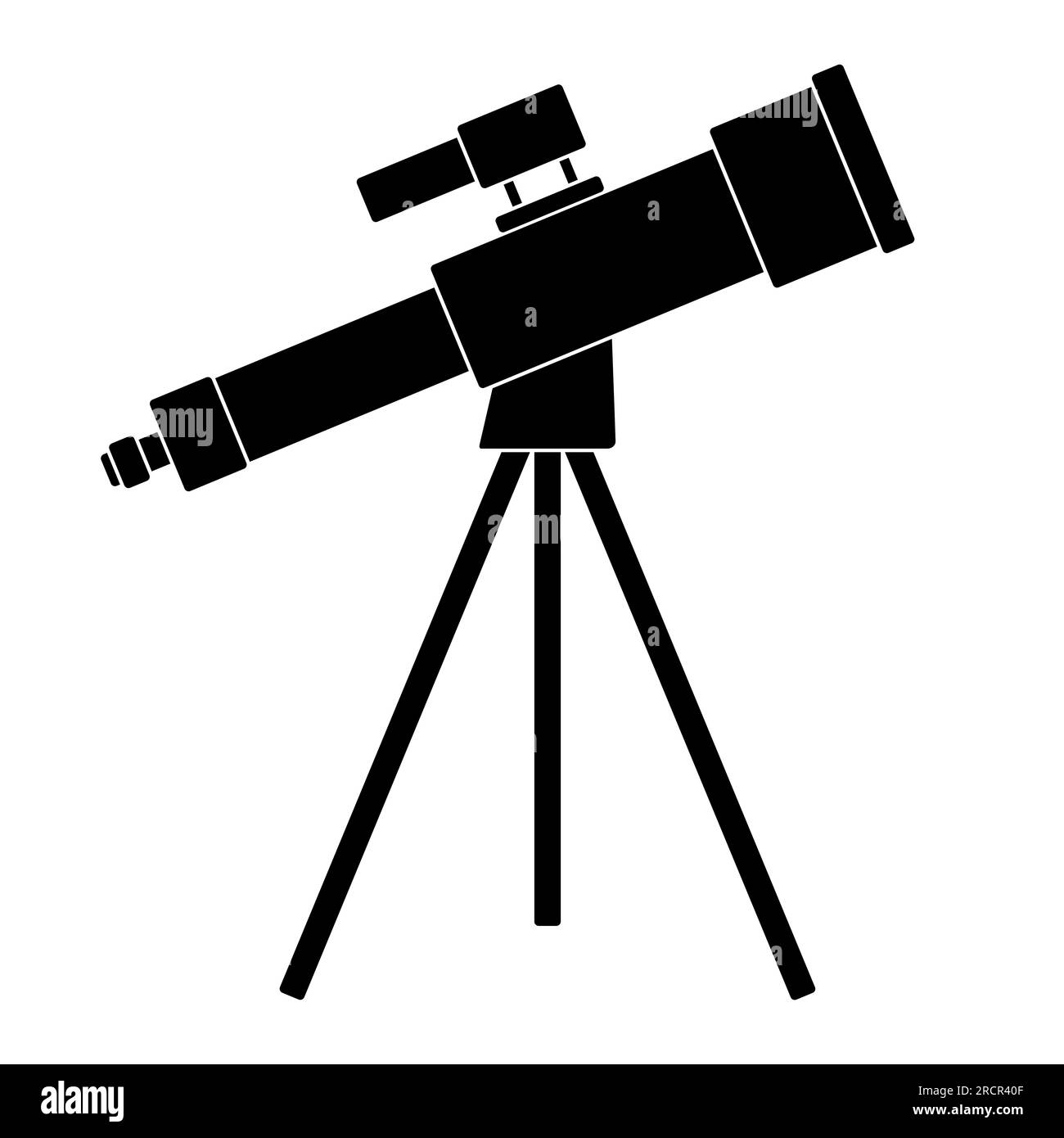 Illustration de télescope propre et simple, dessin au trait, clipart ...