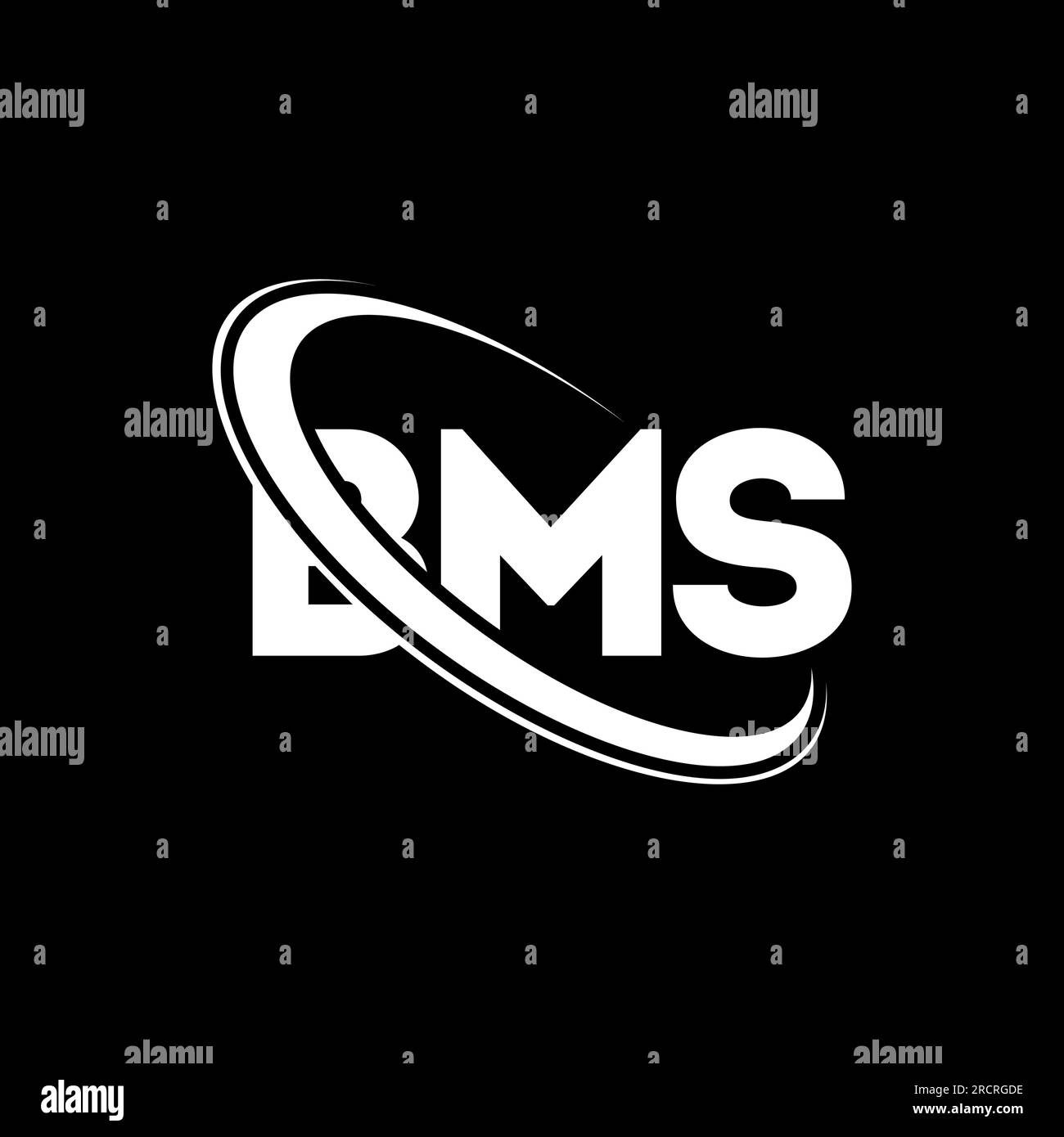 Logo BMS. Lettre de BMS. Logo de lettre BMS. Initiales logo BMS lié ...