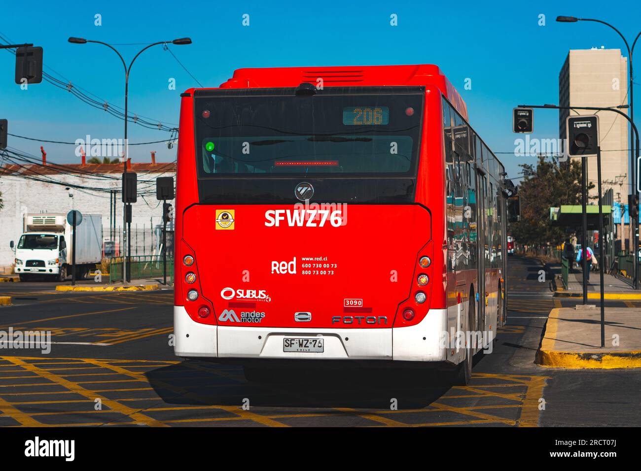 Santiago, Chili - Mai 09 2023 : un transport public Transantiago, ou ...