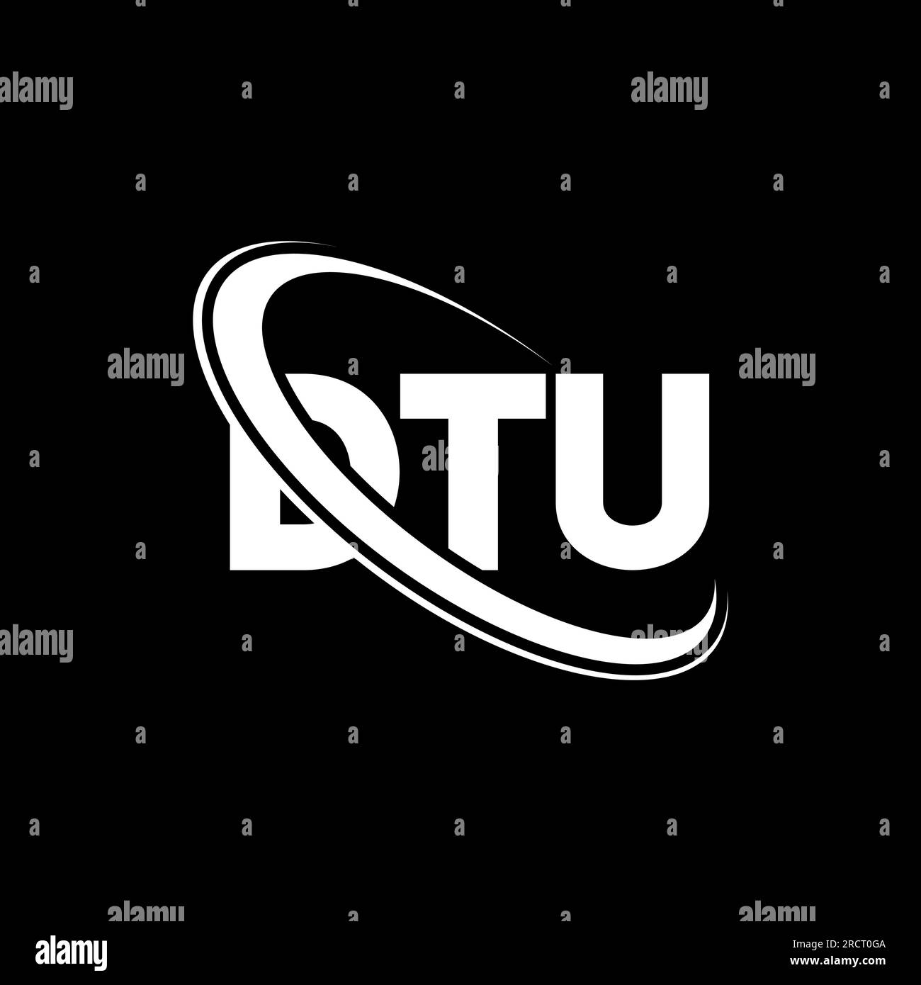 Logo DTU. Lettre DTU. Logo de lettre DTU. Initiales DTU logo lié à un ...