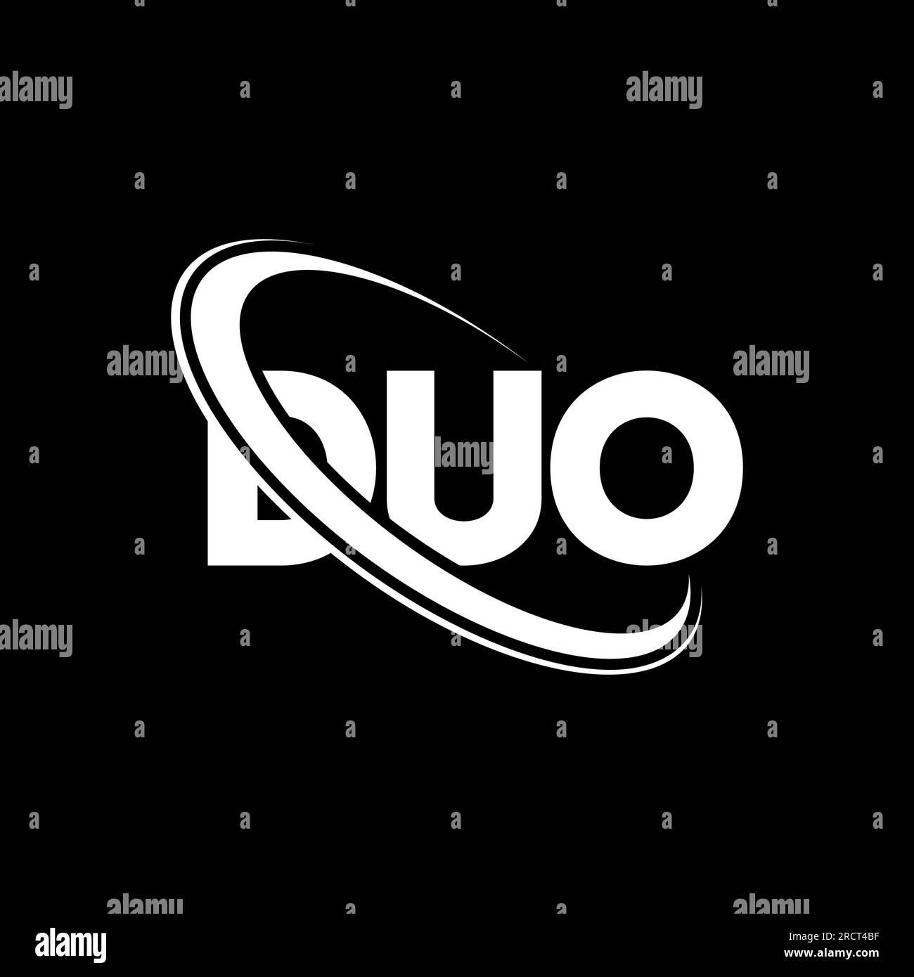 Logo DUO. Lettre DUO. Logo DUO lettre. Initiales DUO logo lié avec ...