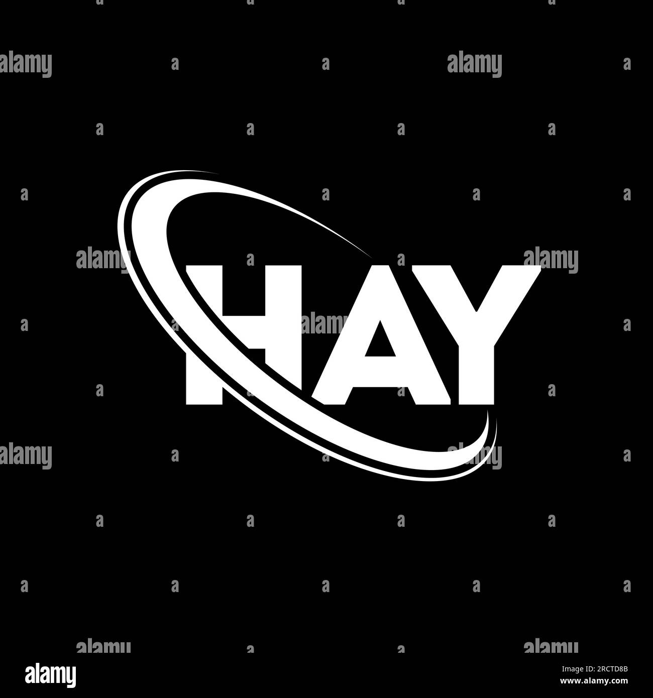 Logo HAY. Lettre DE FOIN. Logo de la lettre HAY. Initiales HAY logo lié ...