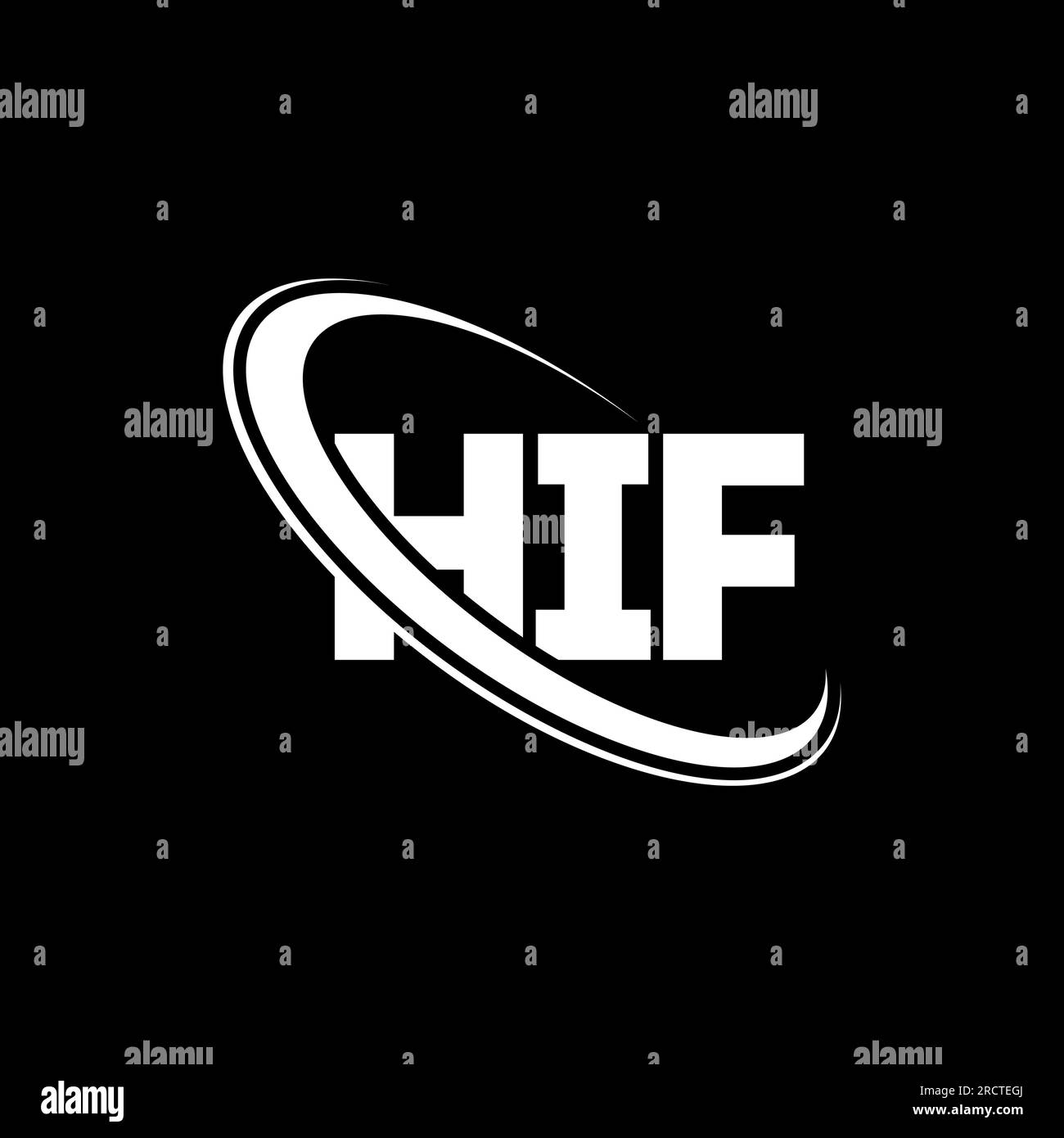 Logo HIF. Lettre HIF. Logo lettre HIF. Initiales logo HIF lié à un ...