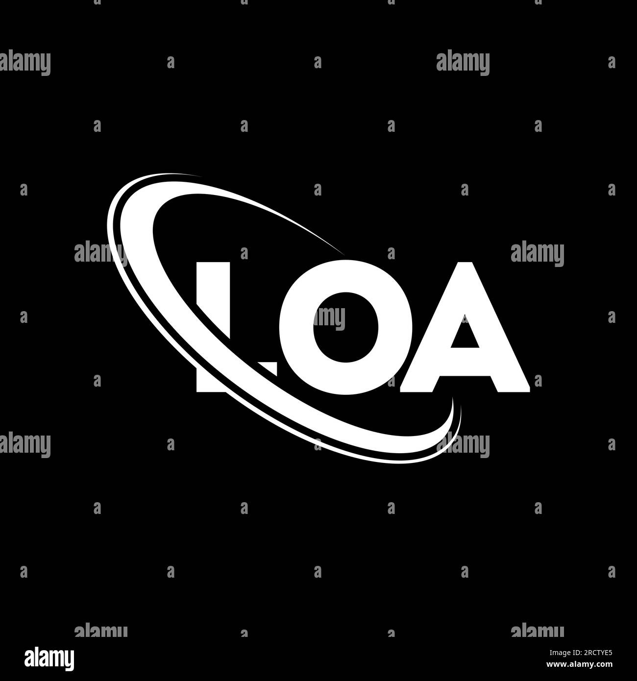 Logo de congé. Lettre de congé. Logo lettre Loa. Initiales logo de ...
