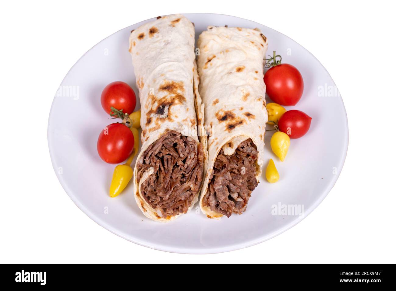 Tortilla kebab Banque d'images détourées - Alamy