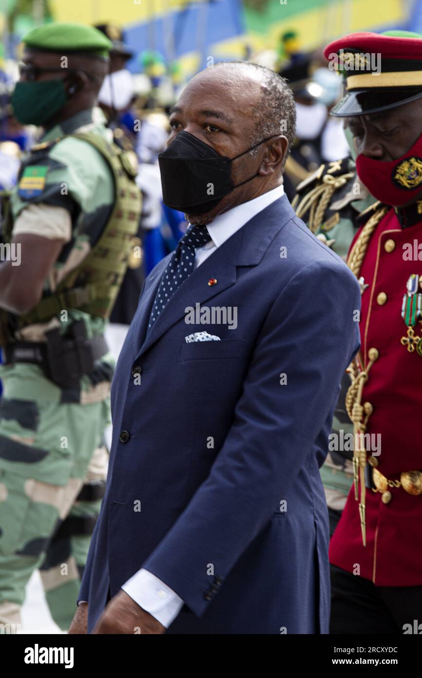 Le président Ali Bongo Ondimba, le président gabonais arrivant pour les ...