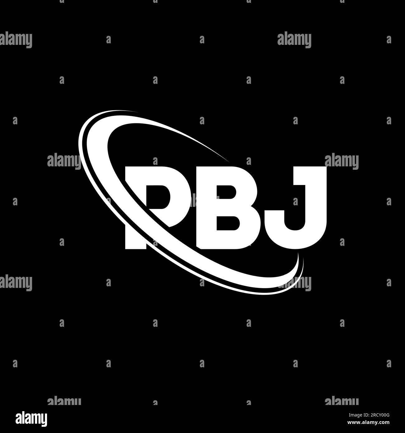 Logo PBJ. Lettre PBJ. Logo de la lettre PBJ. Initiales logo PBJ lié ...