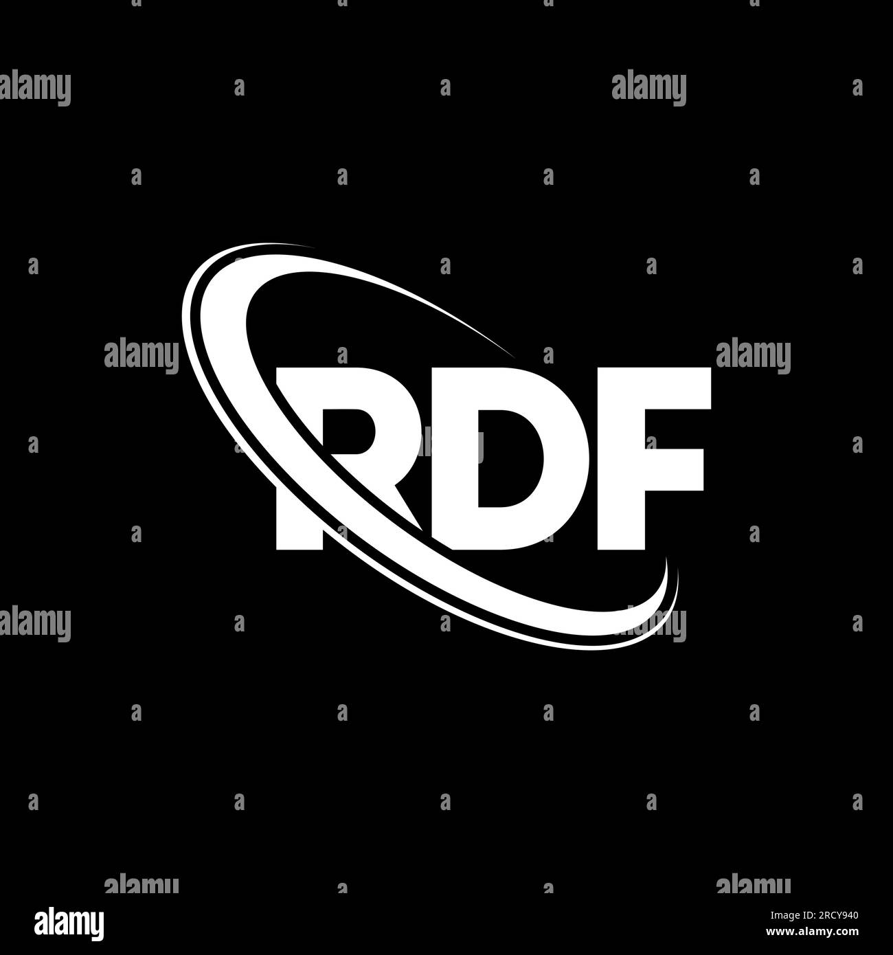 Logo RDF. Lettre RDF. Logo de lettre RDF. Initiales logo RDF lié à un ...