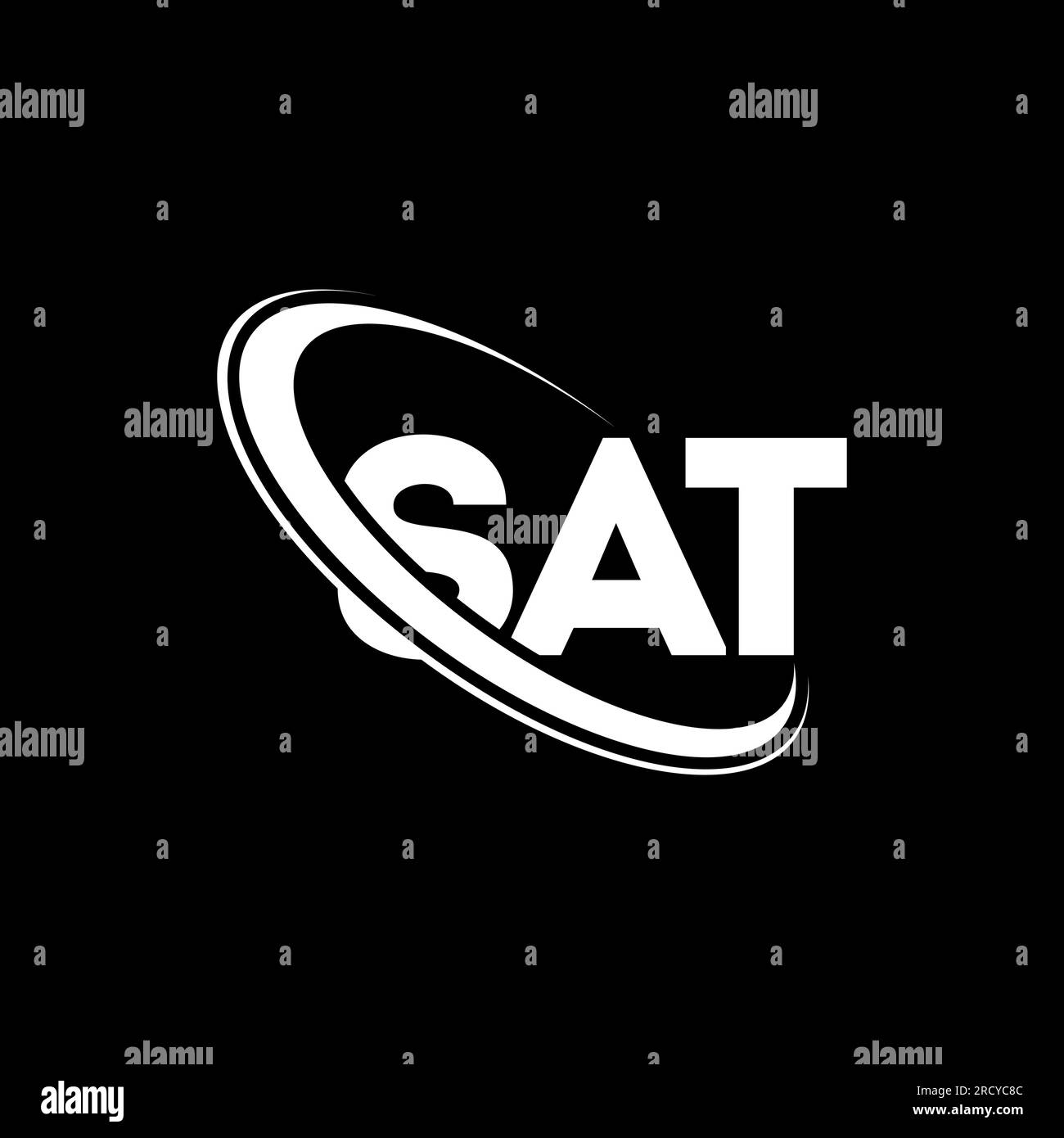 Logo SAT. SAT lettre. Logo de la lettre SAT. Initiales SAT logo lié ...