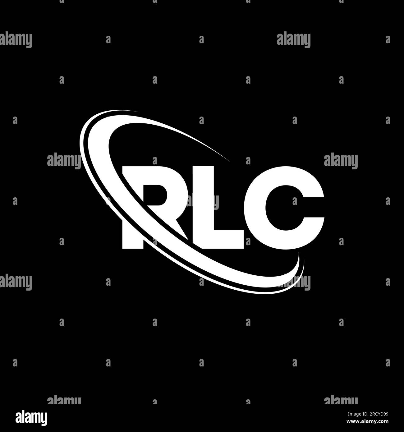 Logo RLC. Lettre RLC. Logo de la lettre RLC. Initiales logo RLC lié ...