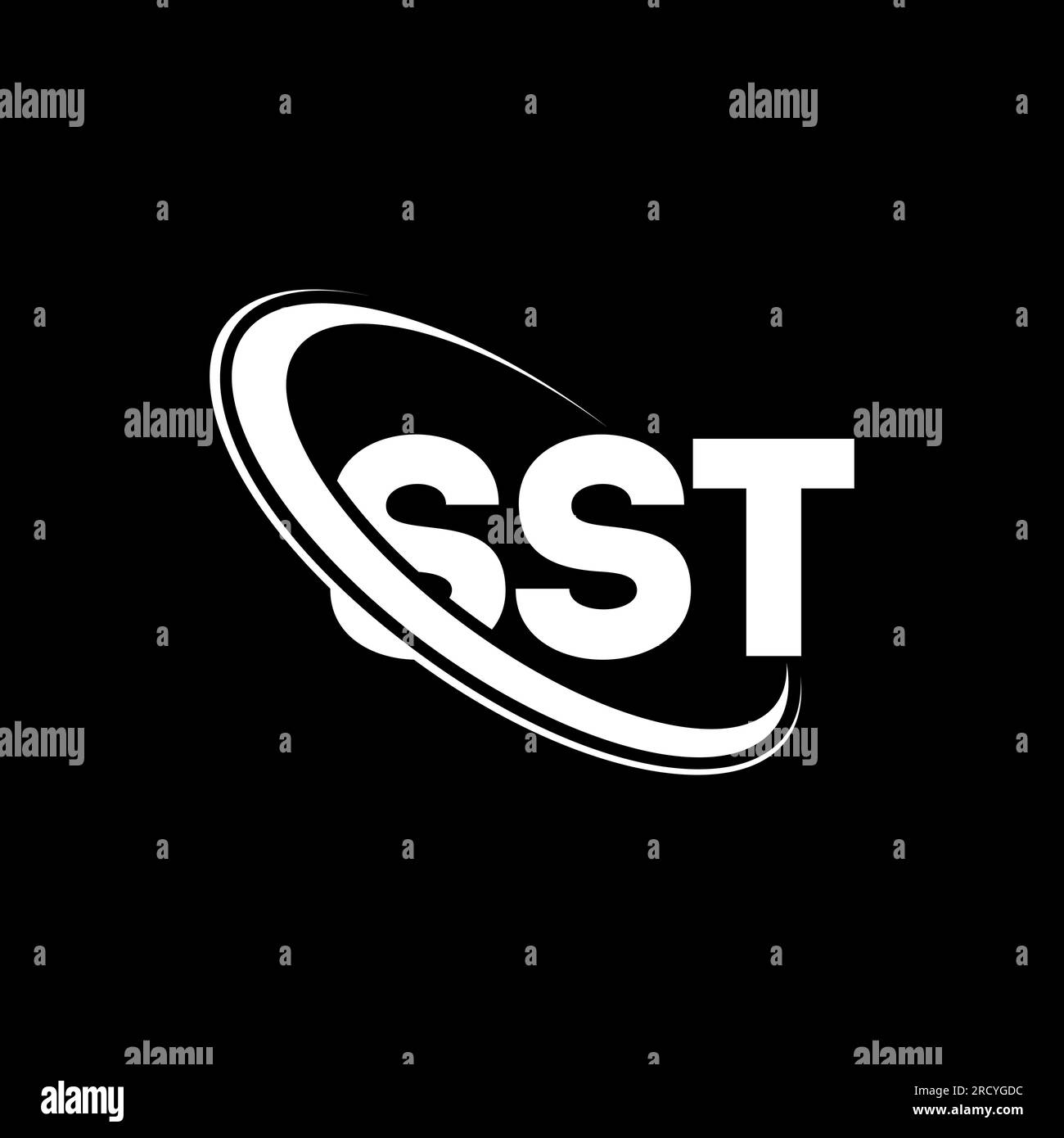 Logo SST. Lettre SST. Logo en forme de lettre SST. Initiales SST logo ...