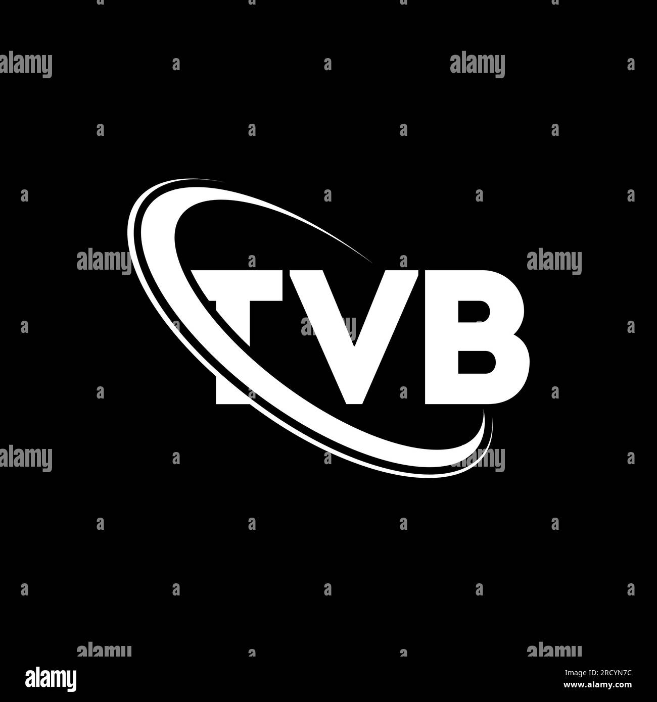 Logo TVB. Lettre TVB. Logo de la lettre TVB. Initiales logo TVB lié à ...