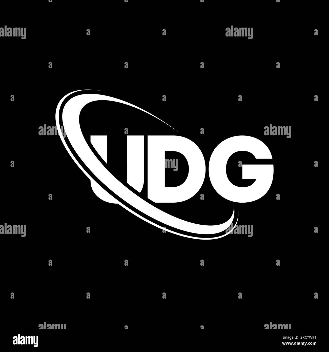 Logo UDG. Lettre UDG. Logo lettre UDG. Initiales logo UDG lié avec ...