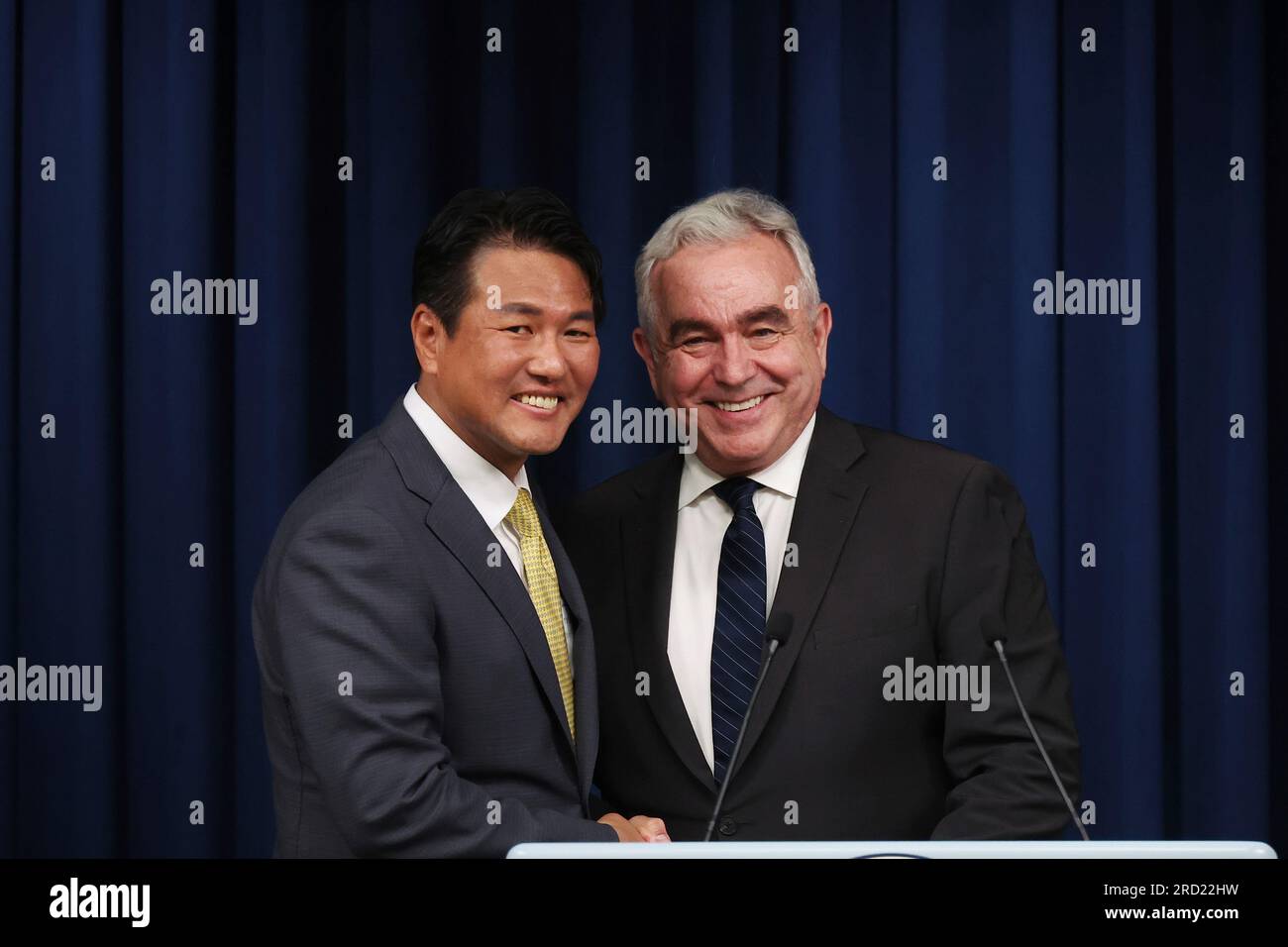 Principal Deputy National Security Adviser Kim Tae-hyo, left, and U.S ...