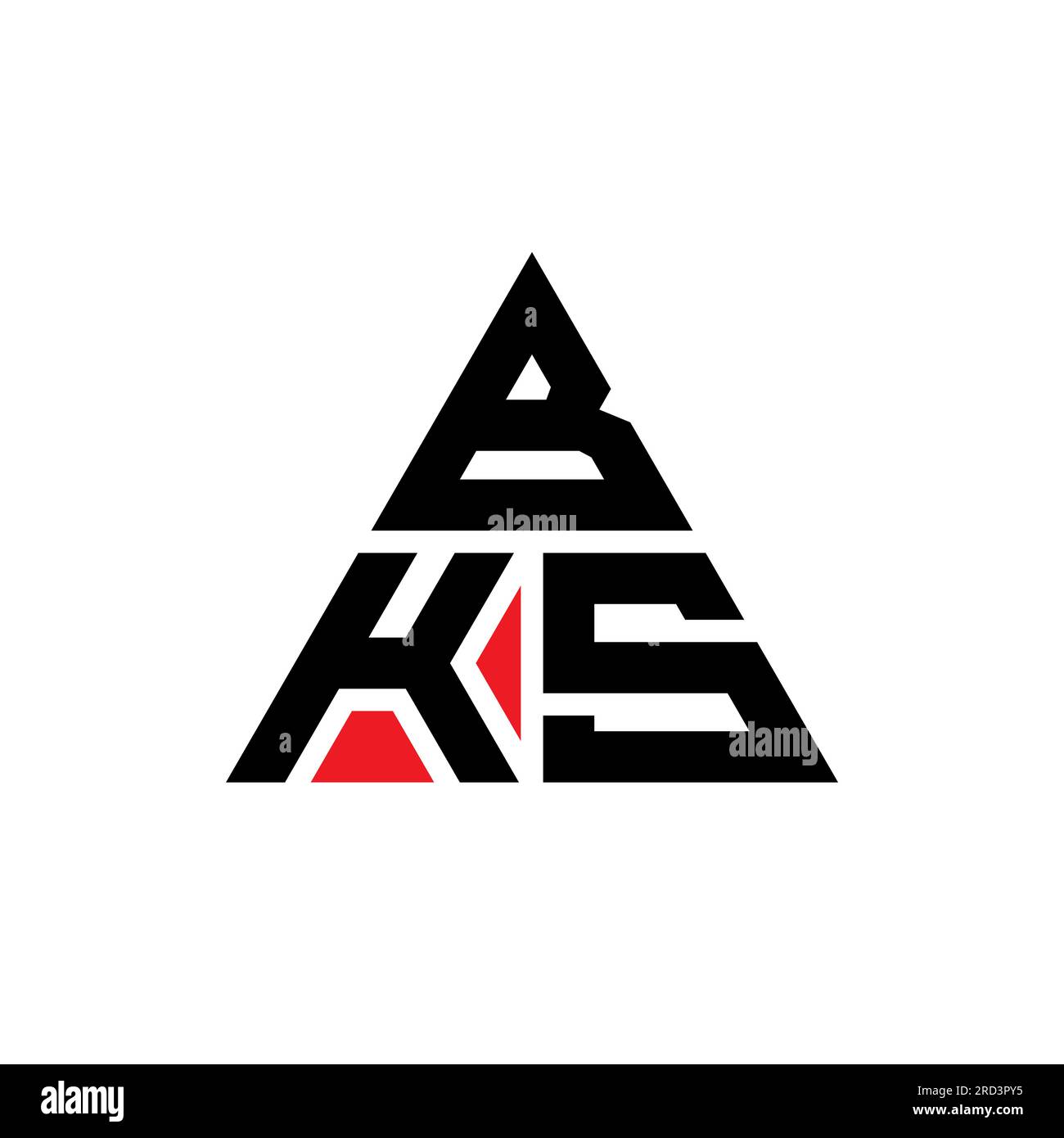Logo lettre triangle BKS en forme de triangle. Monogramme de logo ...