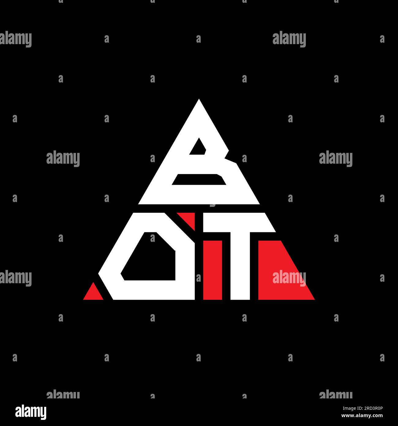 Logo de lettre triangle BOT avec forme de triangle. Monogramme de logo ...