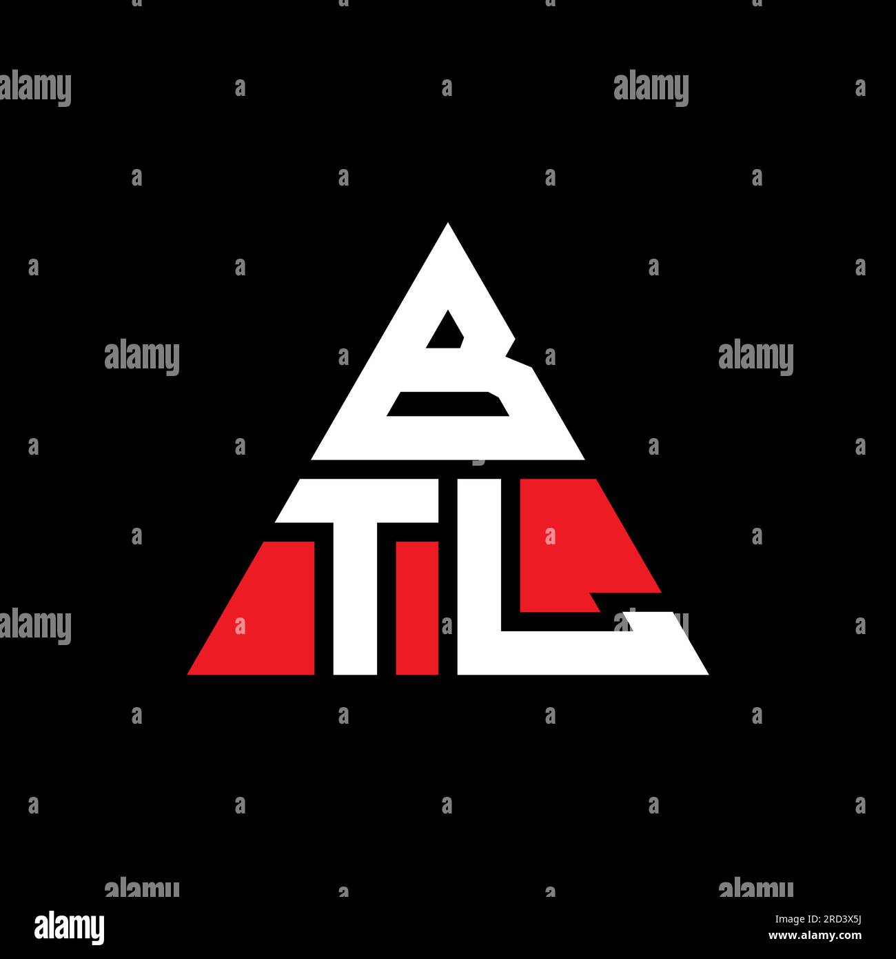 Logo de lettre triangle BTL avec forme de triangle. Monogramme de logo ...