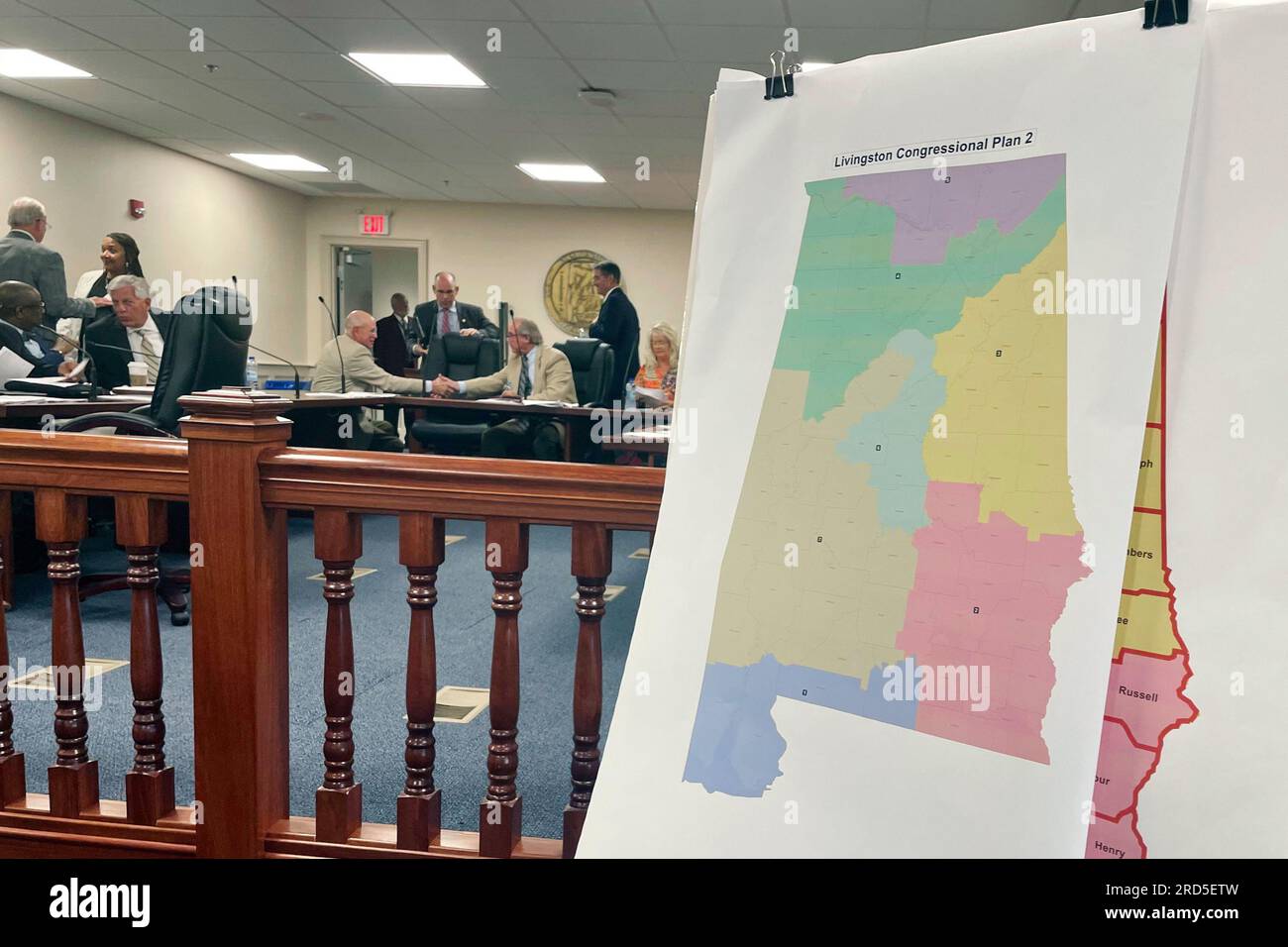A map of a GOP proposal to redraw Alabama's congressional districts is ...