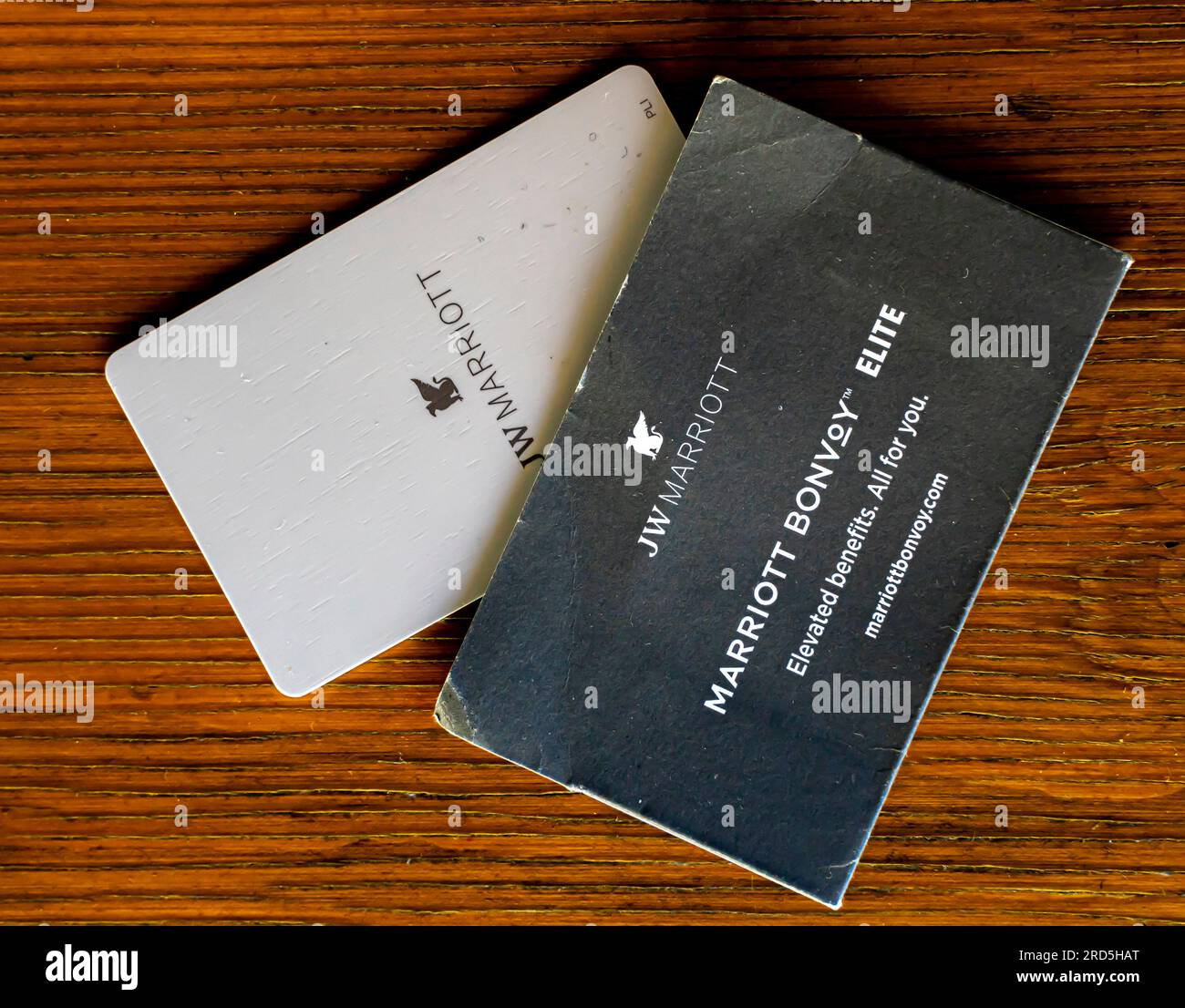 Carte clé de l'hôtel JW Marriott et dossier Marriott Bonwoy Photo Stock ...