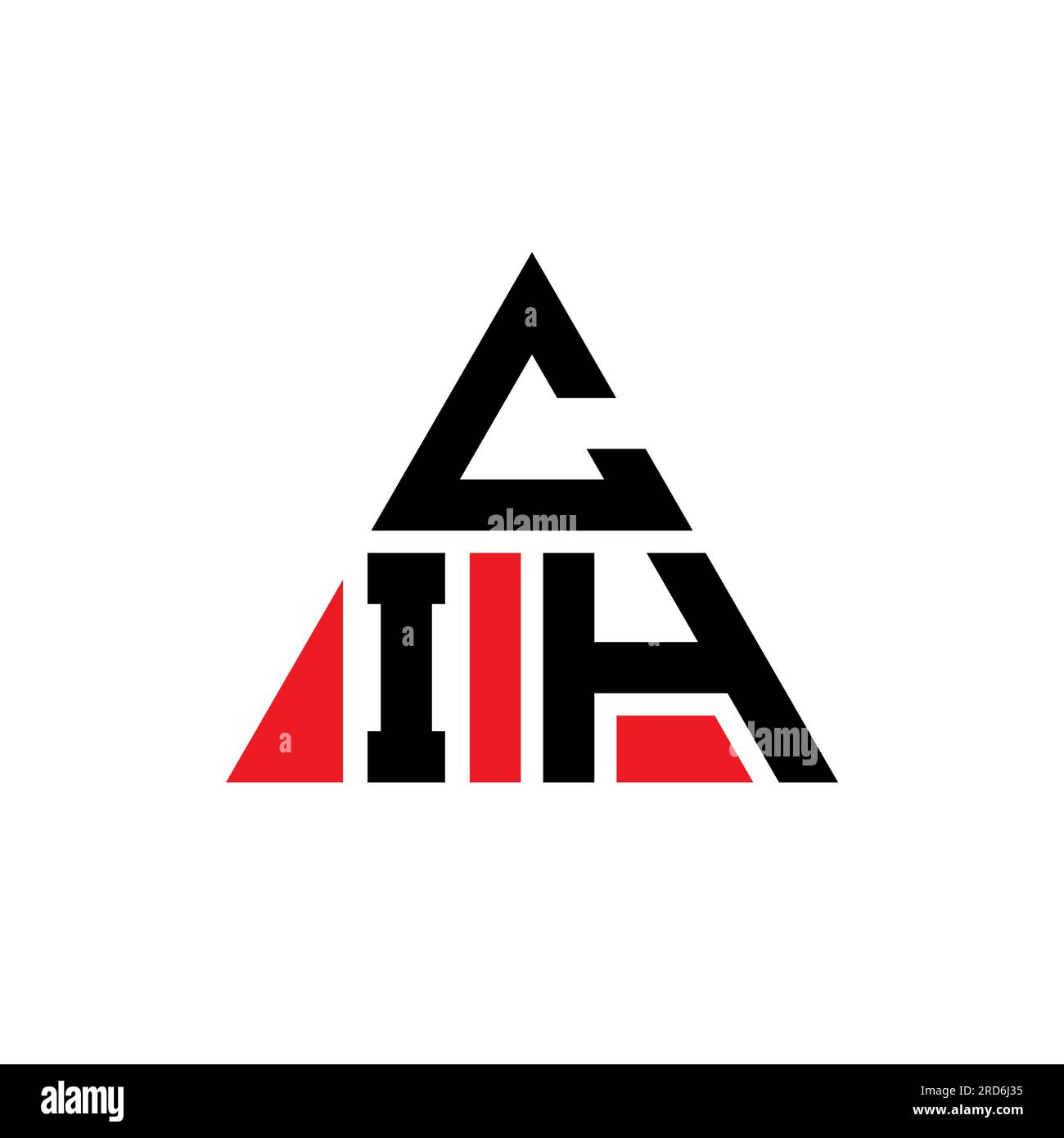 Logo de lettre triangle CIH avec forme de triangle. Monogramme de ...