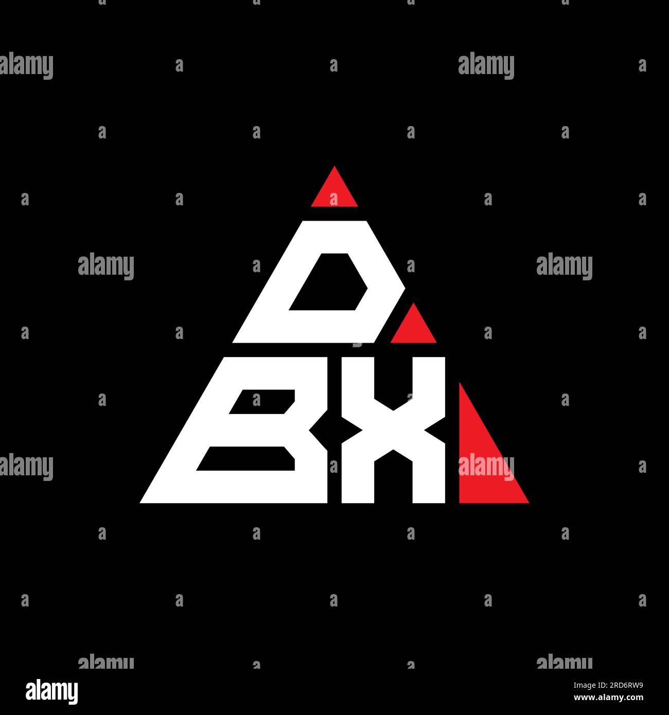 Logo de lettre triangle DBX avec forme de triangle. Monogramme de logo ...