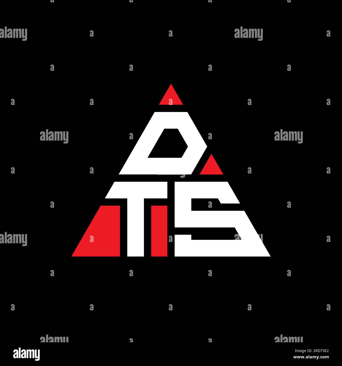 Logo de lettre triangle DTS avec forme de triangle. Monogramme de logo triangulaire DTS. Modèle ...