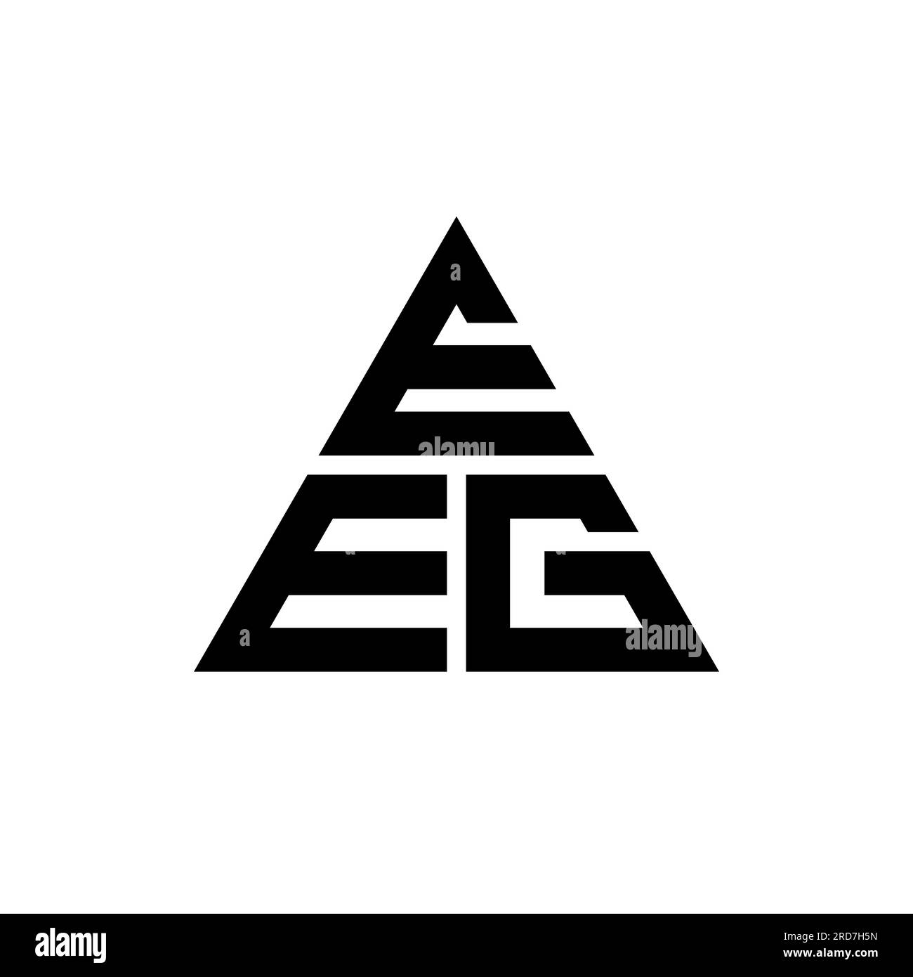 Logo de lettre triangle EEG avec forme de triangle. Monogramme de logo ...