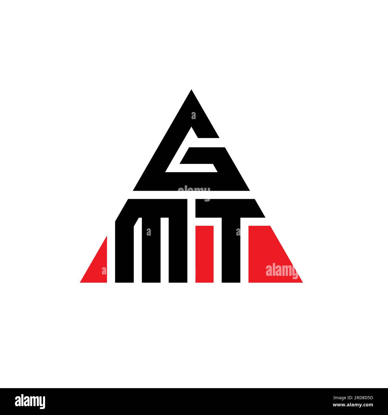 Logo GMT lettre triangle avec forme de triangle. Monogramme de logo ...