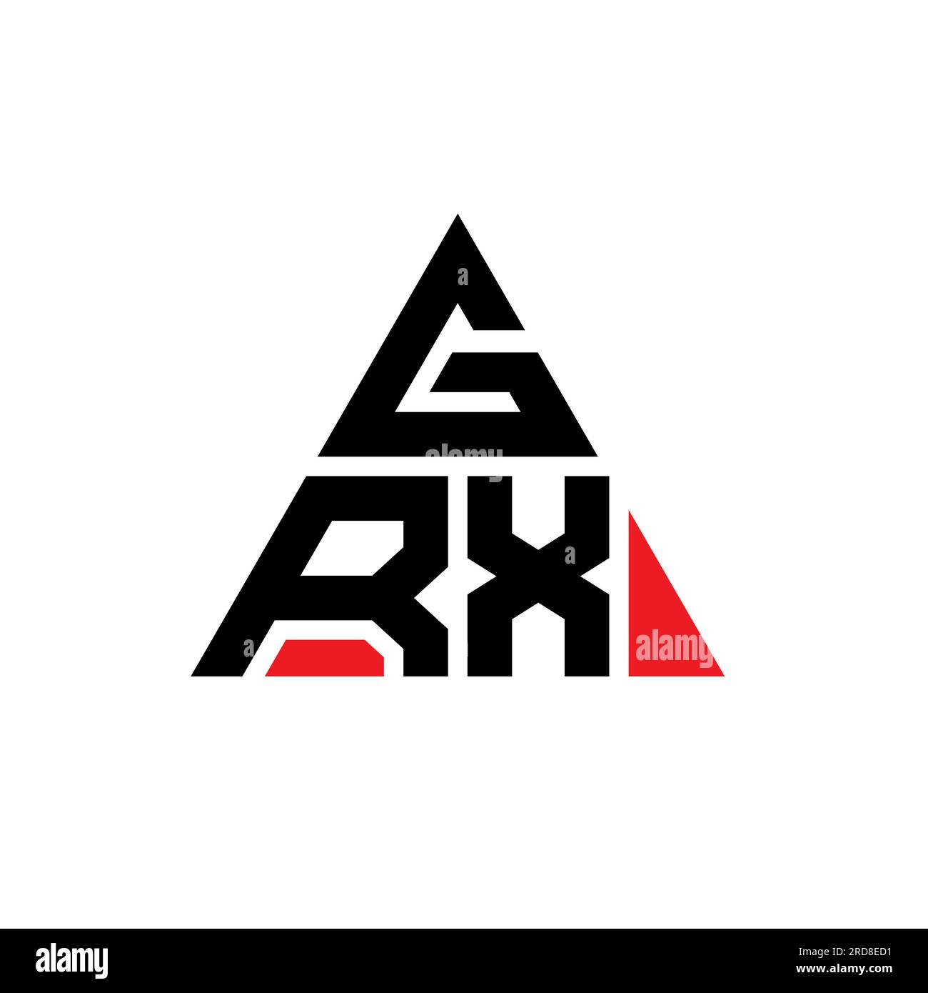 Logo de lettre triangle GRX avec forme de triangle. Monogramme de logo ...