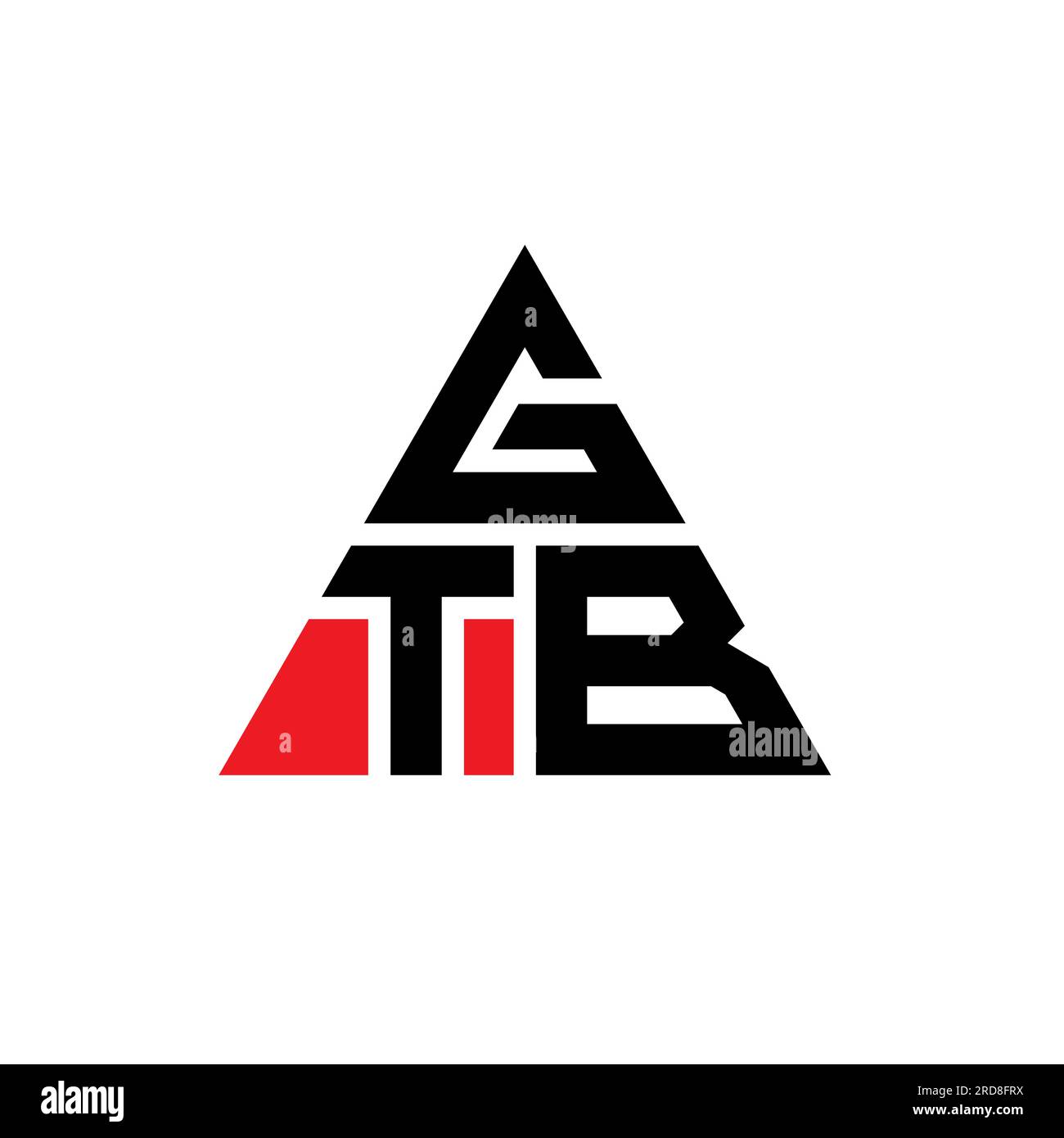 Logo lettre triangle GTB avec forme de triangle. Monogramme de logo ...