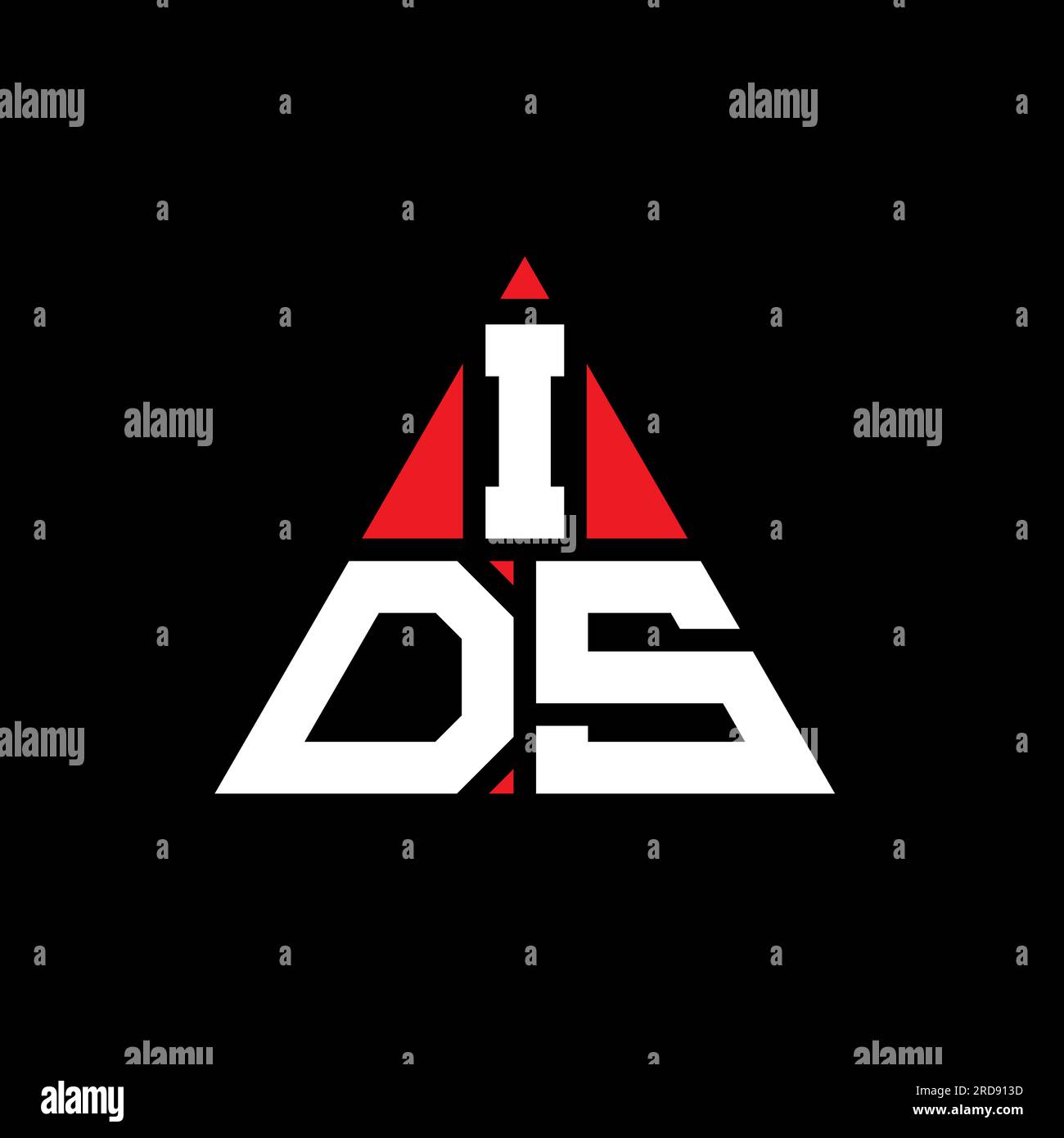 Logo lettre triangle IDS en forme de triangle. Monogramme de logo ...