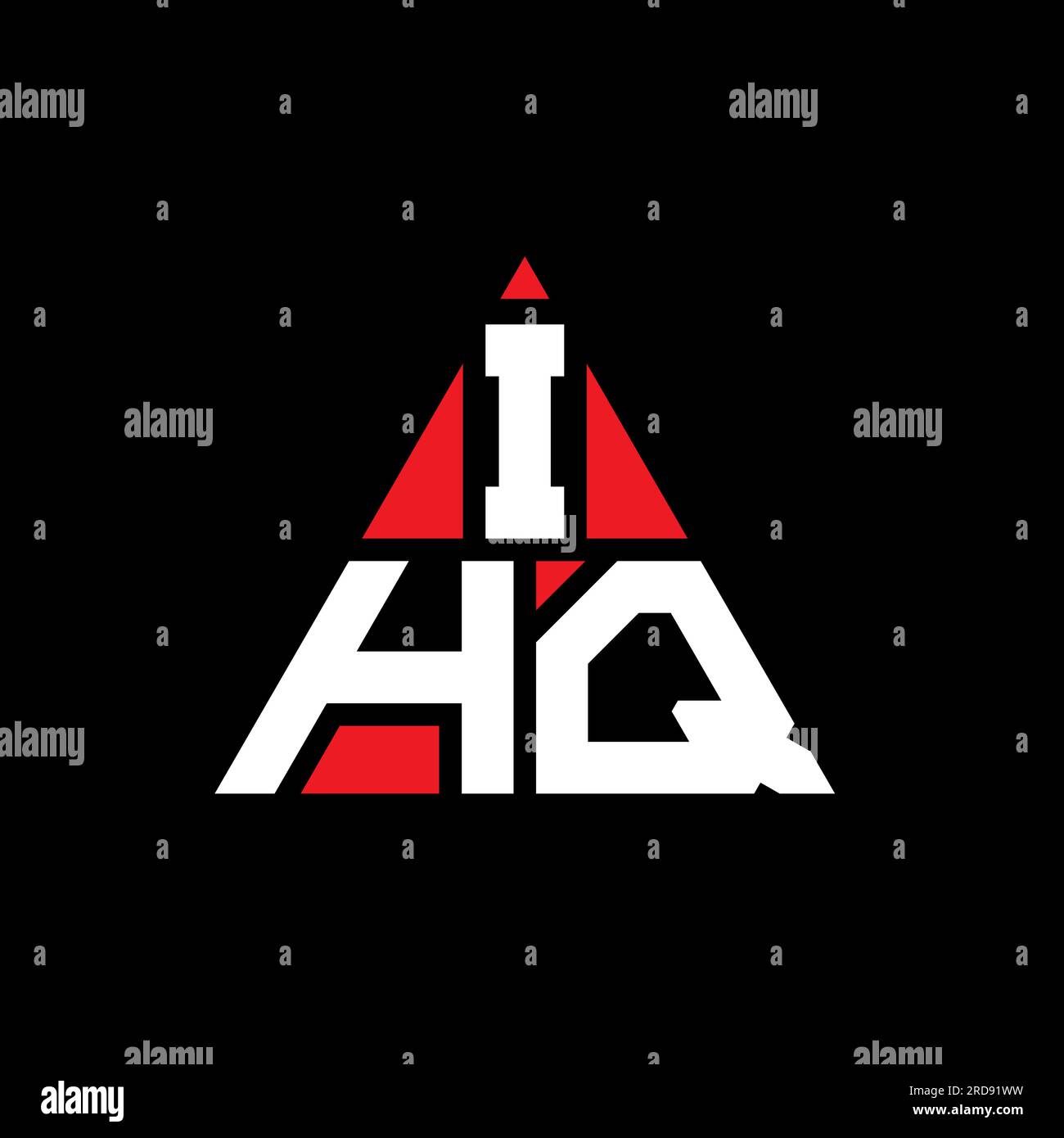 Logo de lettre triangle IHQ avec forme de triangle. Monogramme de logo ...