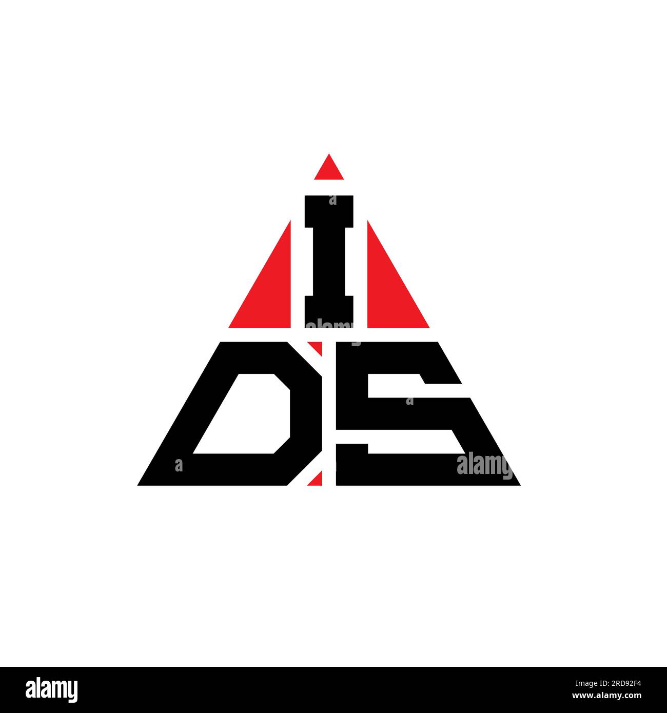 Logo lettre triangle IDS en forme de triangle. Monogramme de logo ...
