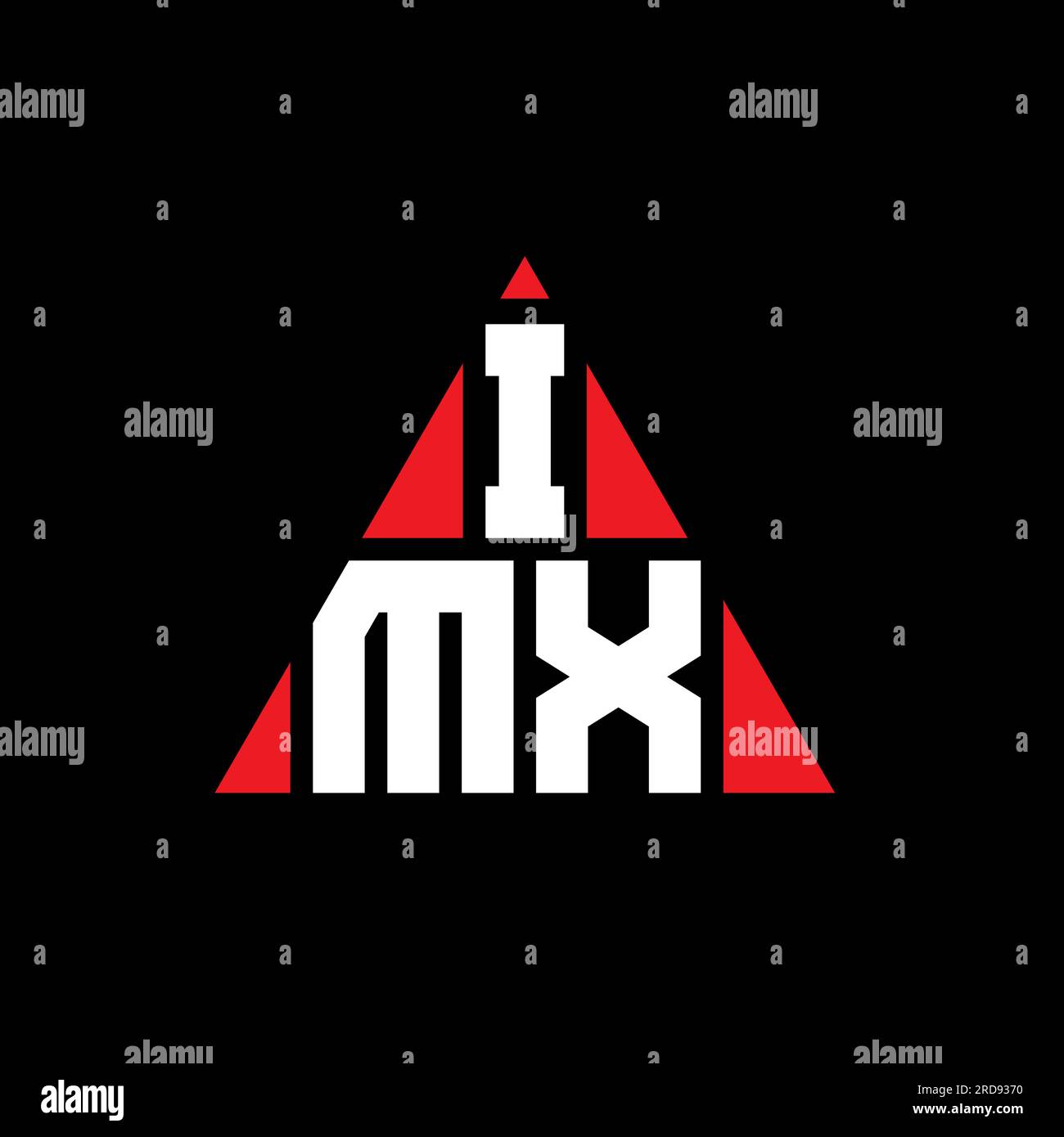 Logo de lettre triangle IMX avec forme de triangle. Monogramme de logo ...