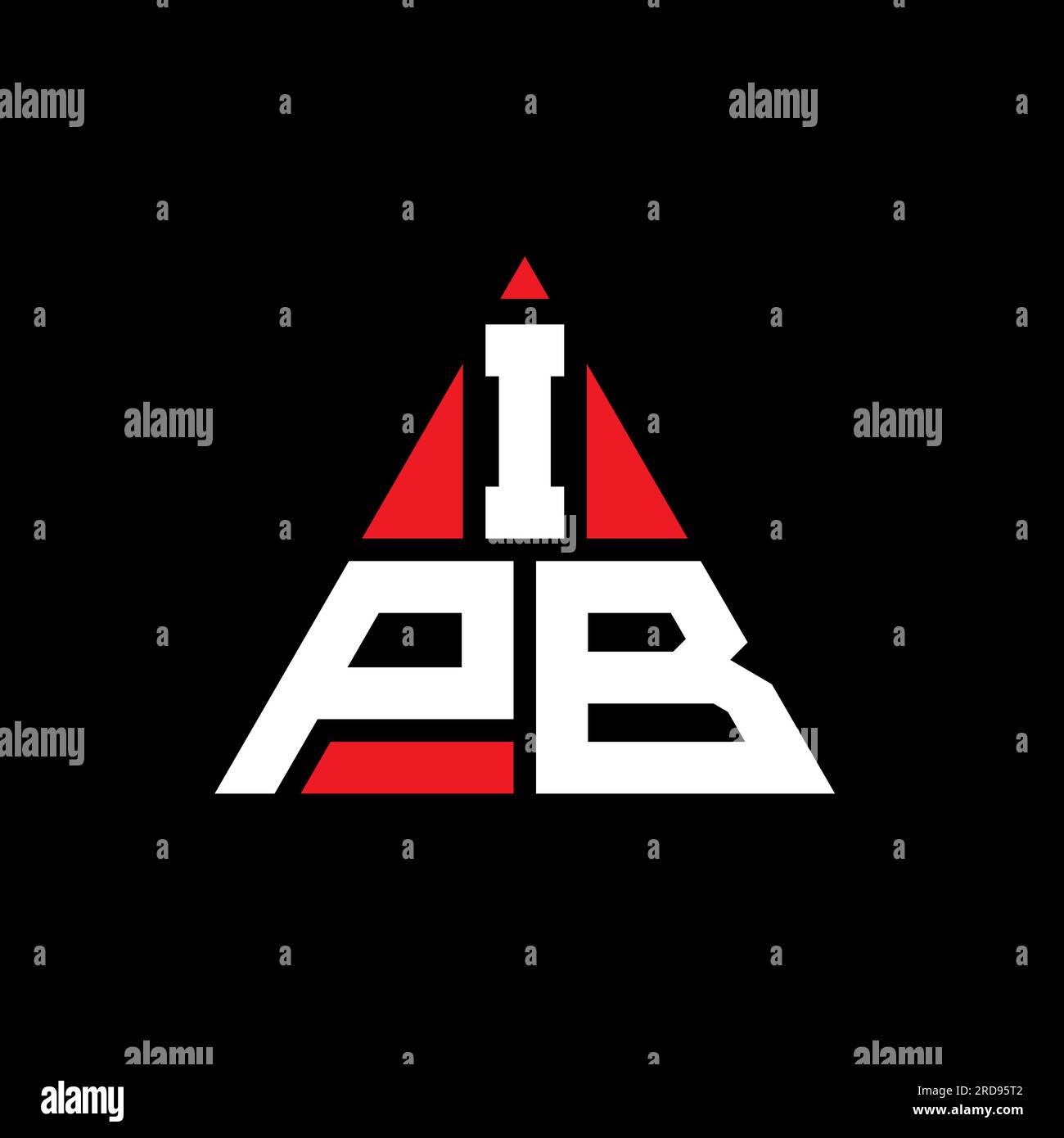 Logo de lettre triangle IPB avec forme de triangle. Monogramme de logo ...