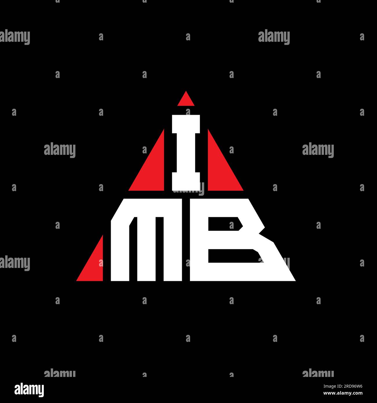 Logo IMB lettre triangle avec forme de triangle. Monogramme de logo ...