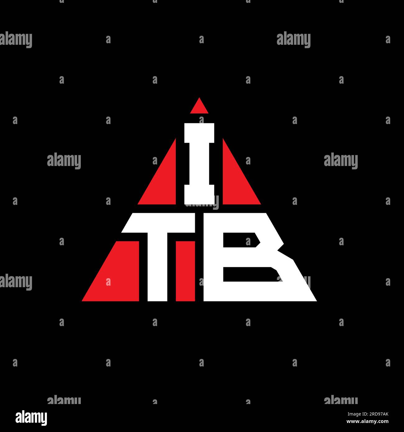 Logo lettre triangle ITB avec forme de triangle. Monogramme de logo ...