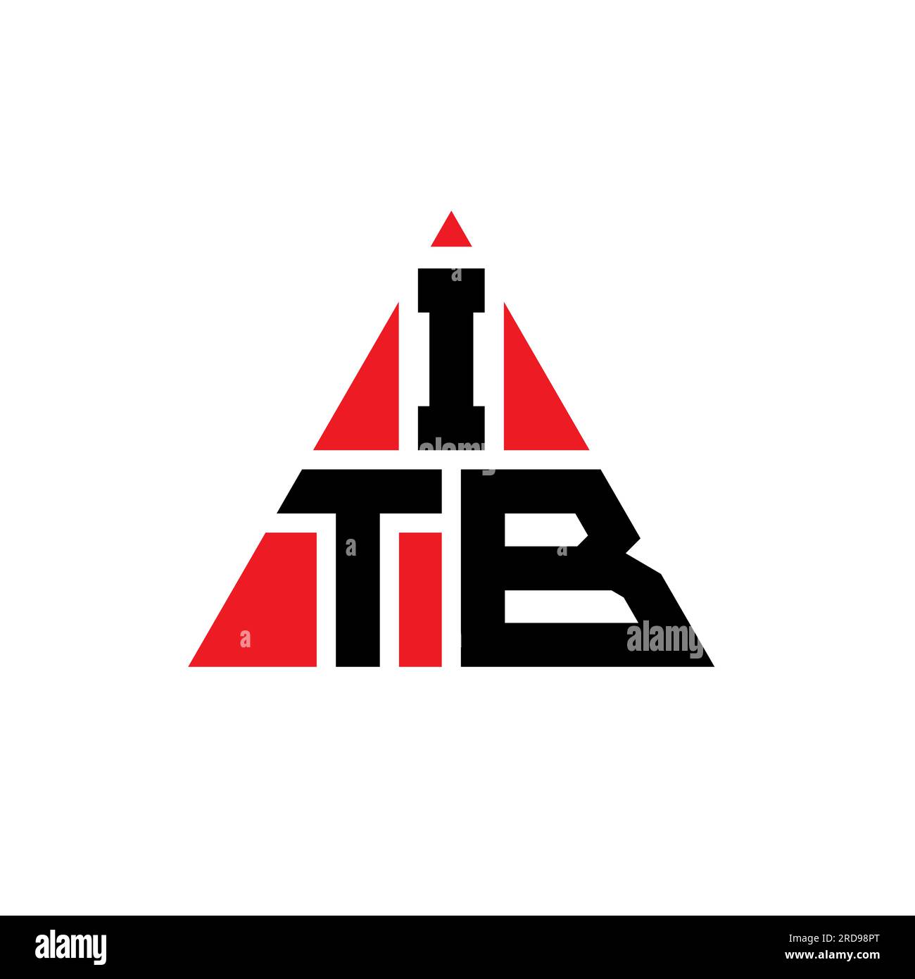 Logo lettre triangle ITB avec forme de triangle. Monogramme de logo ...