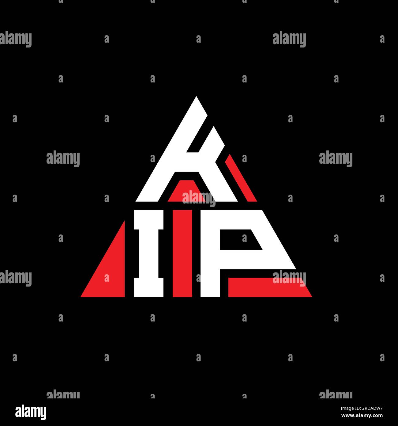 Logo de lettre triangle KIP avec forme de triangle. Monogramme de logo ...
